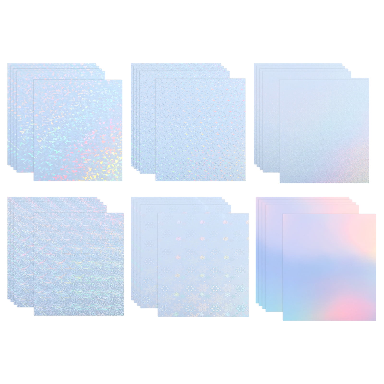 Uxcell 8.2x5.8" Printable Holographic Sticker Paper, 30 Pack Glossy ...