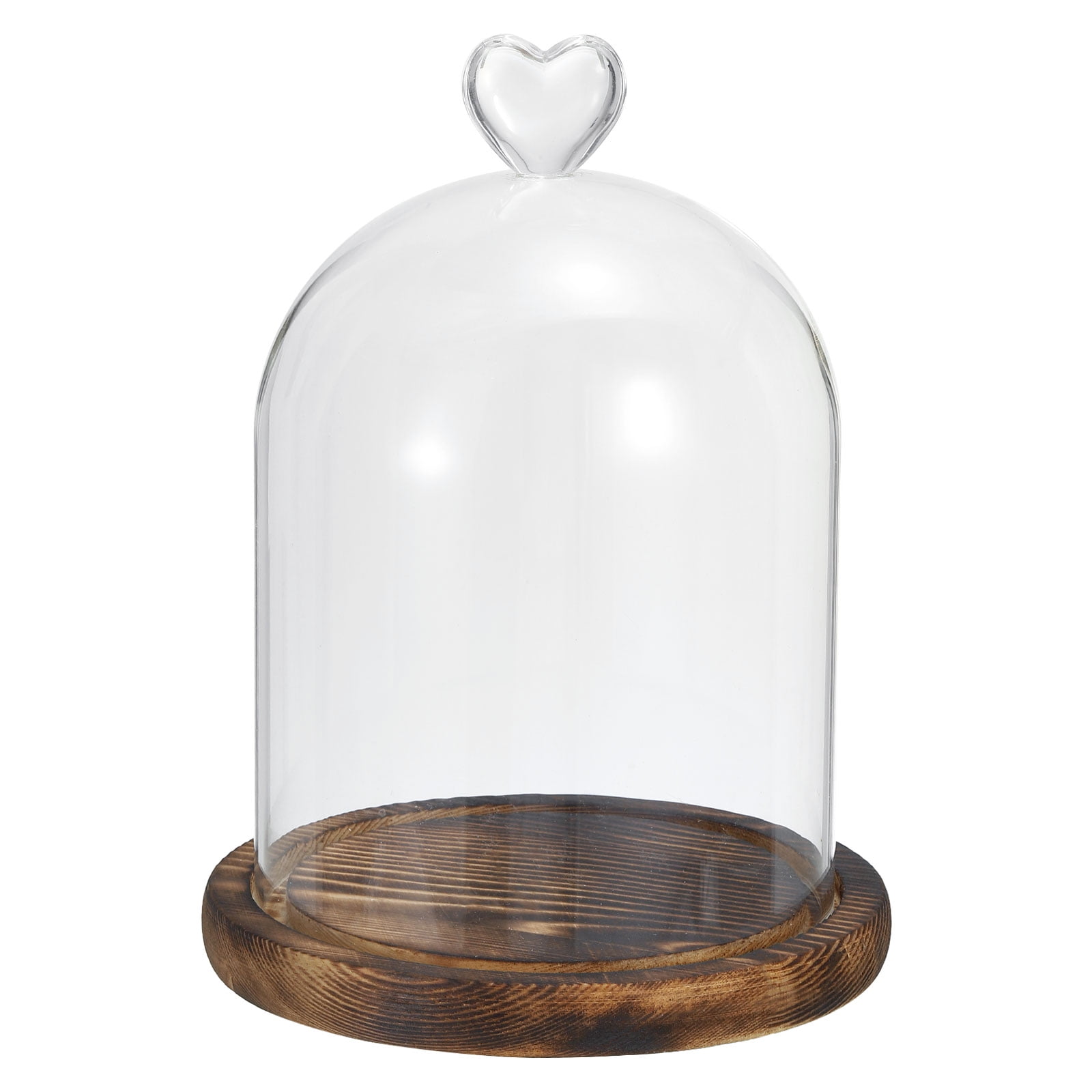 Uxcell 8.3"x4.7" Glass Dome Cloche Clear Bell Jar Display Case Tabletop ...