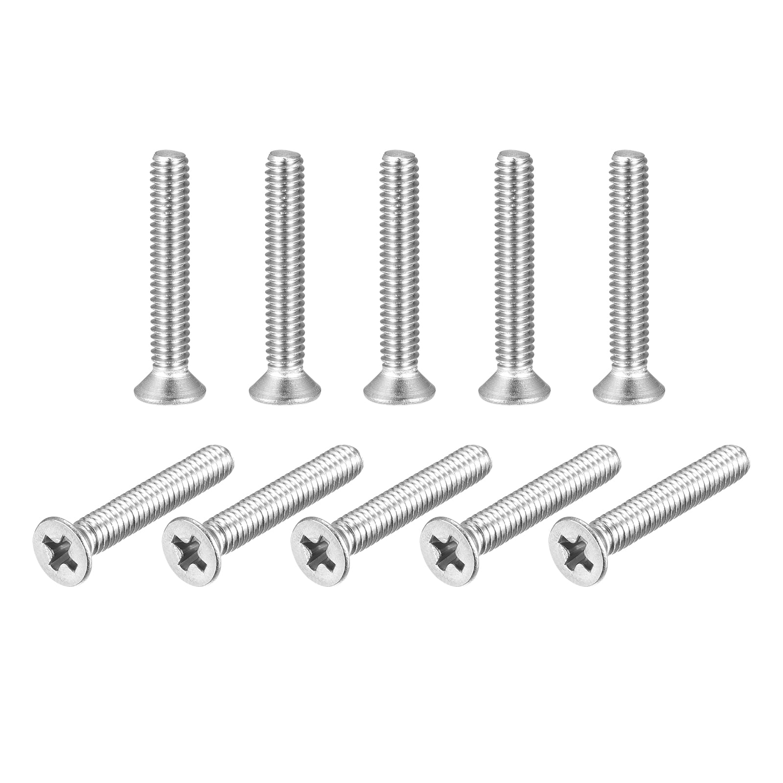 Uxcell 8#-32x1" Flat Head Machine Screws Phillips 304 Stainless Steel Bolts 25 Pack - Walmart.com