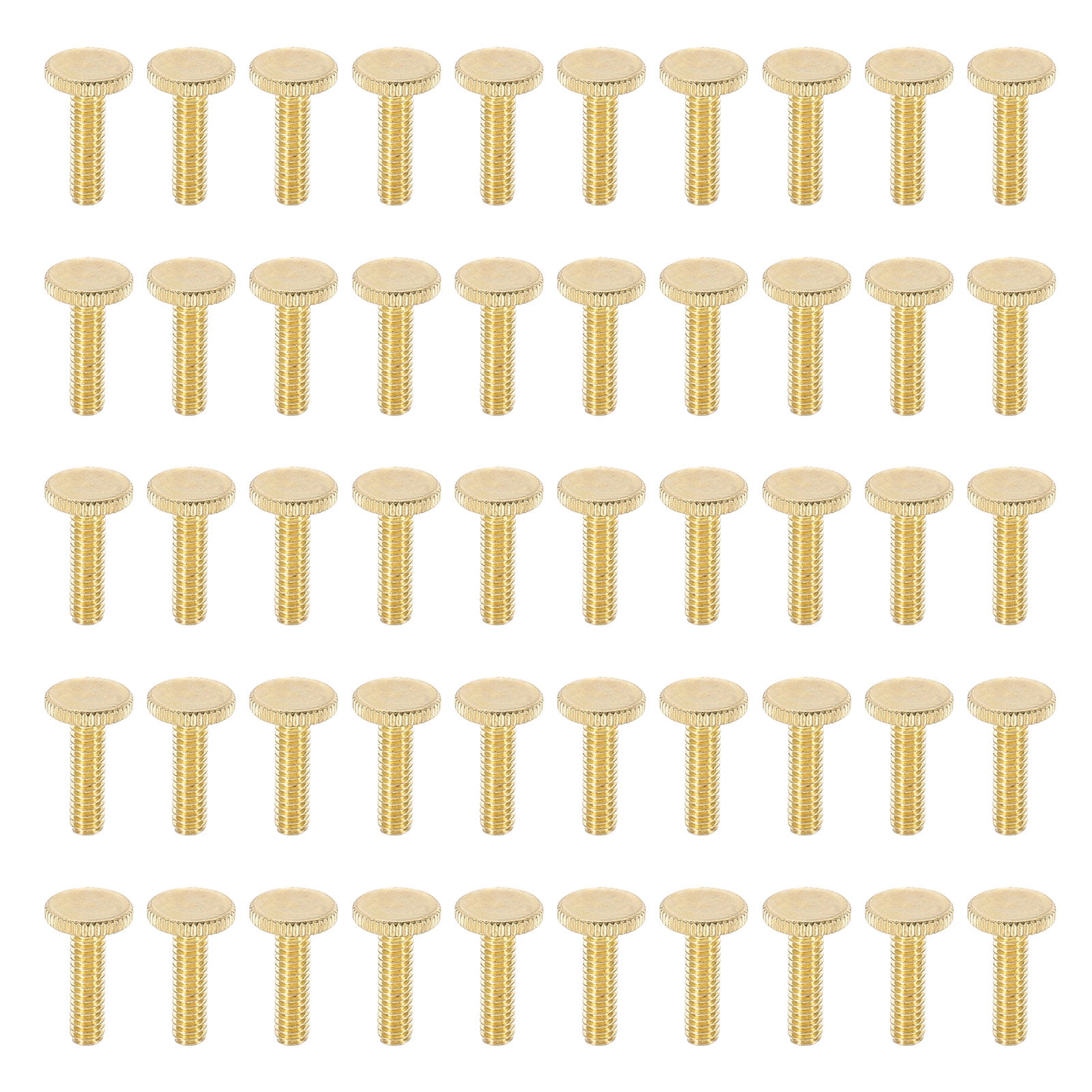 Uxcell 8#-32x15mm Knurled Light Fixture Screws, 50pcs Flat Thumb Screw ...