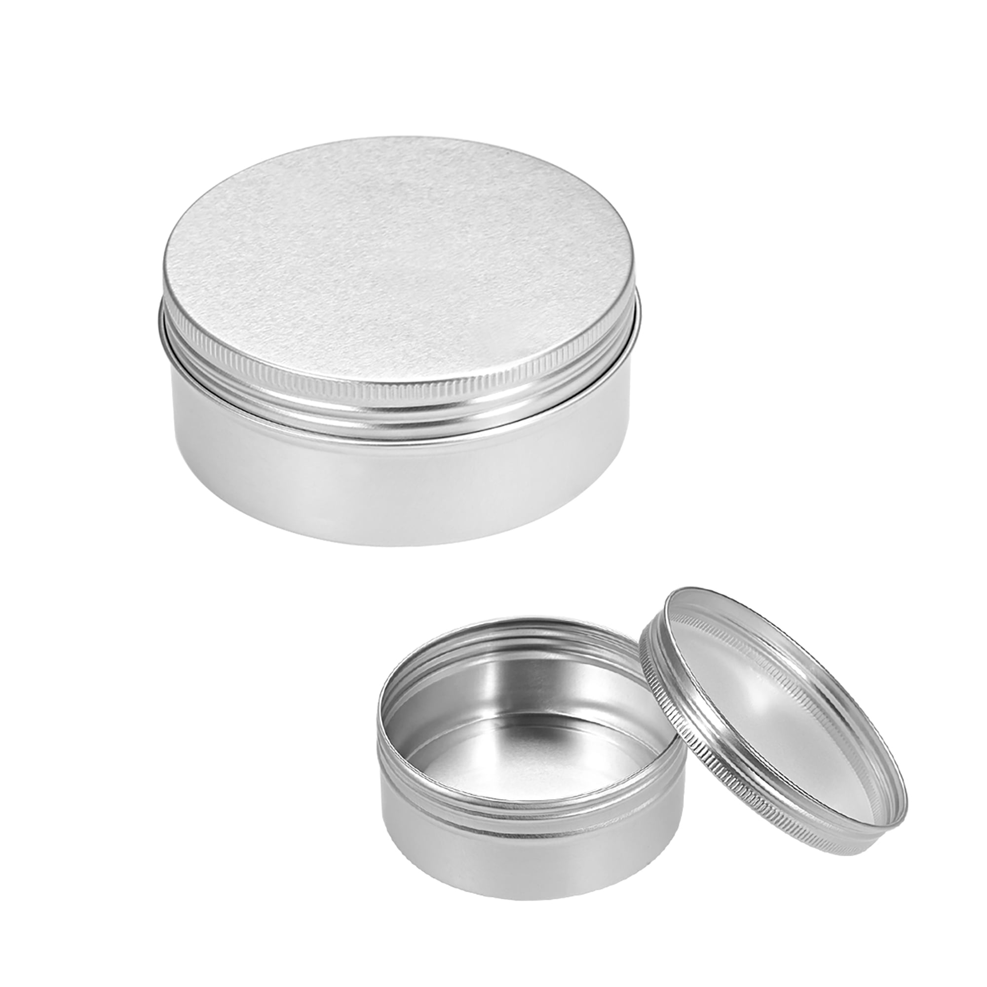 Uxcell 8.3oz Screw Top Lid Round Aluminum Cans Containers 1 Pack ...