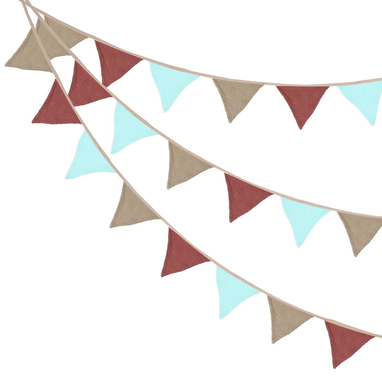 Uxcell 8.5Ft Pennant Banner Flags 10 Pcs Double-side Cotton Fabric ...