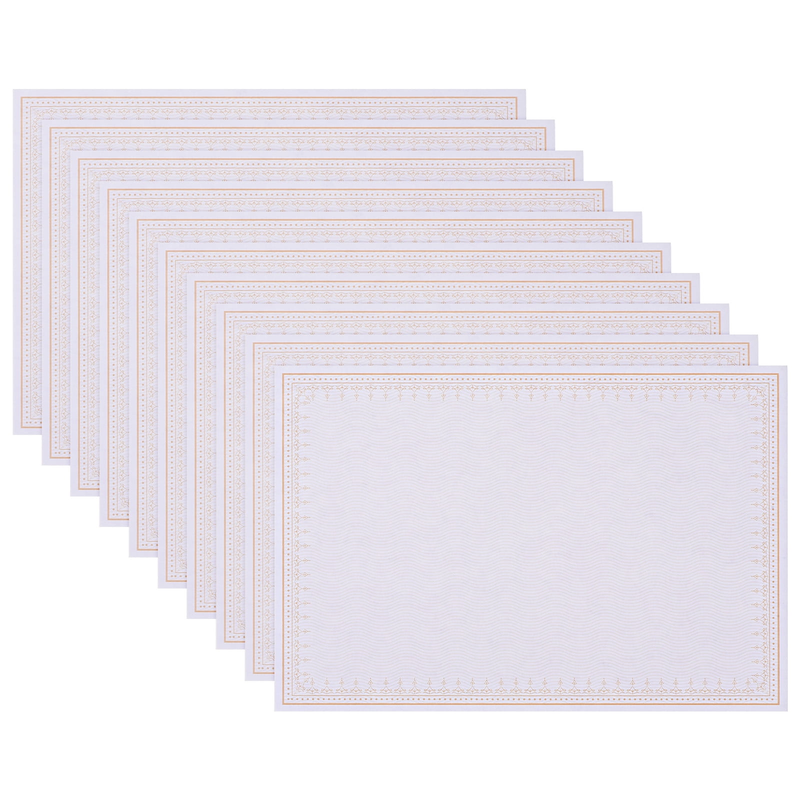 Uxcell 8.5x11 10 Sheets Award Certificate Paper, White Paper Yellow ...