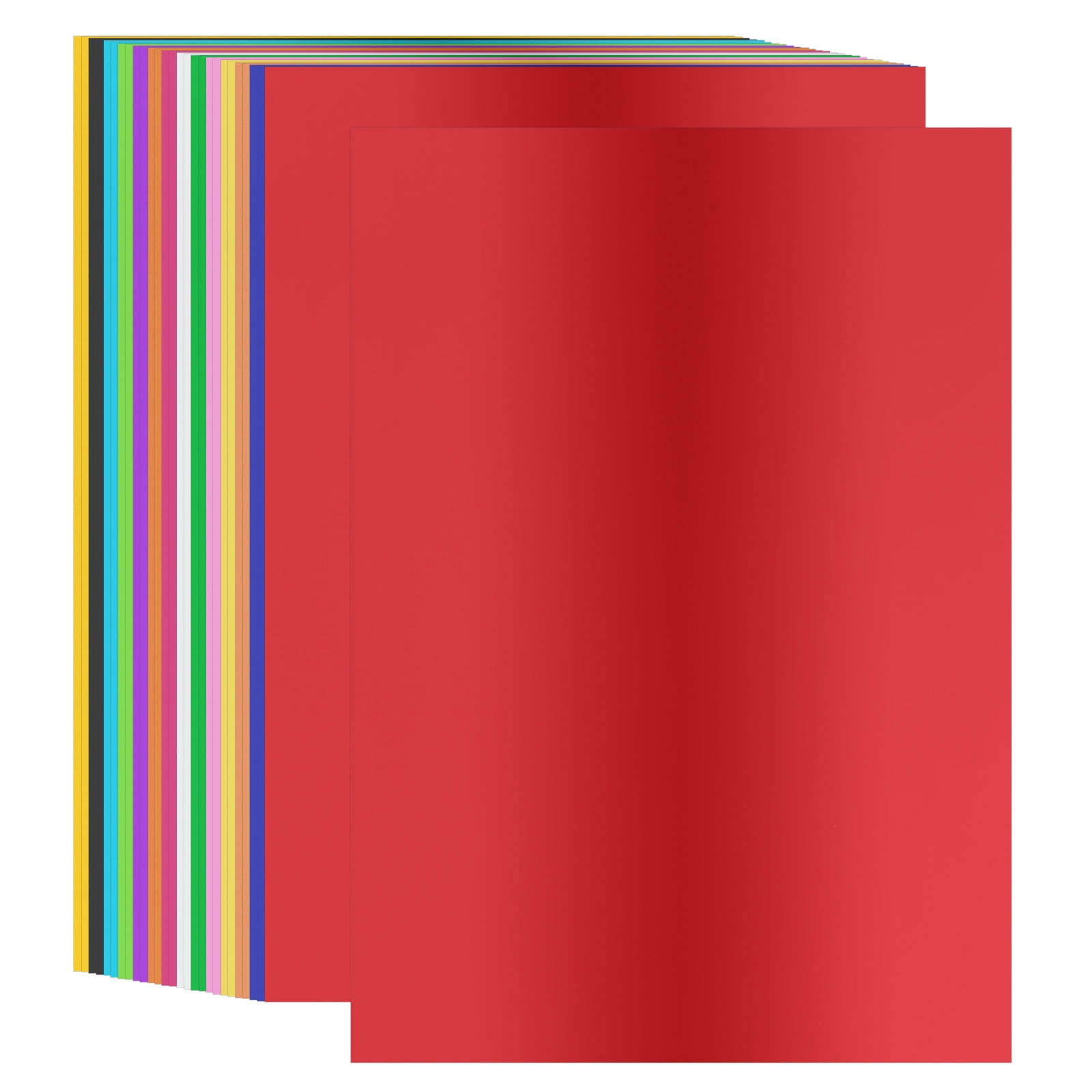 Uxcell 8.5x11 Inch Metallic Cardstock Paper, 28 Pcs 250GSM Foil Mirror ...