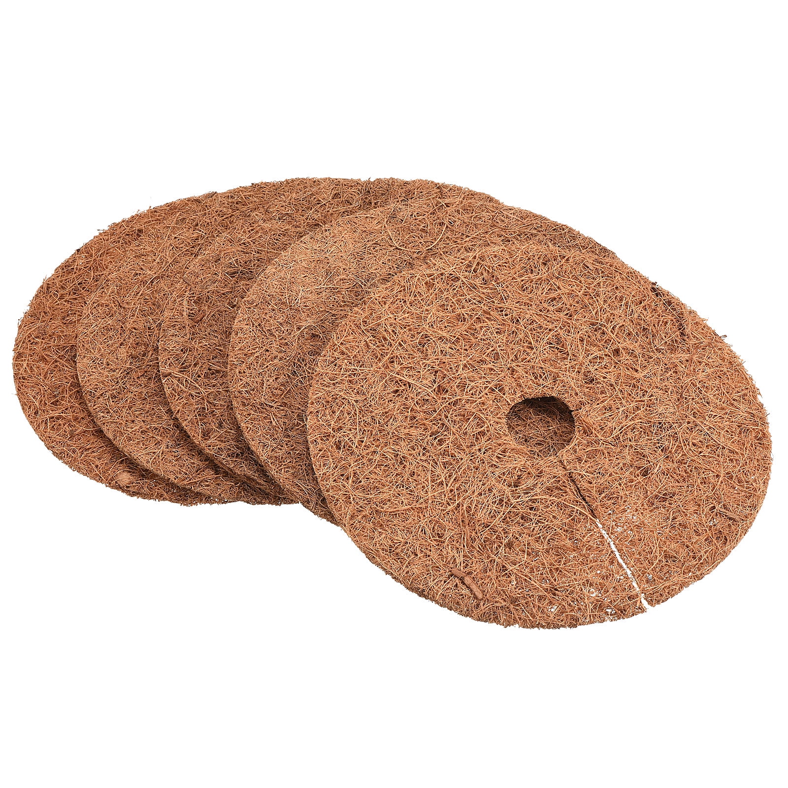 Uxcell 8" Coconut Fiber Mulch Ring Mat Tree Protector Root Soil Cover ...
