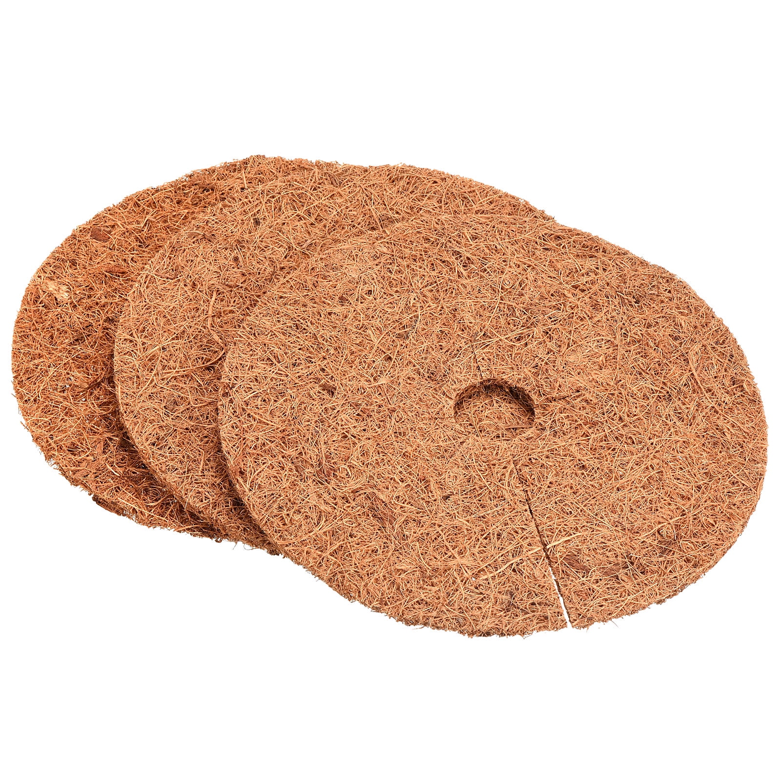 Uxcell 8" Coconut Fiber Mulch Ring Thick Mat Tree Protector Root Soil ...