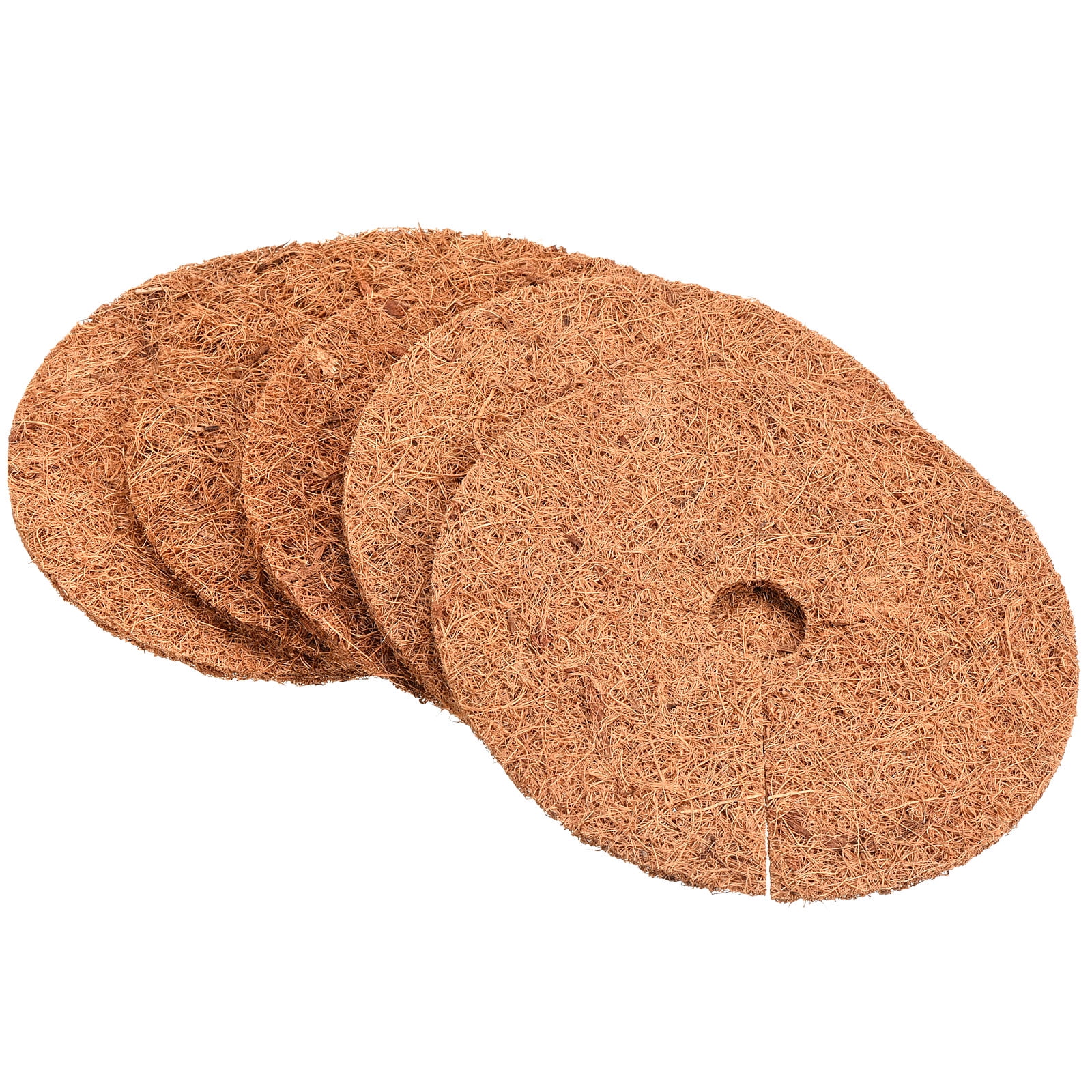 Uxcell 8" Coconut Fiber Mulch Ring Thick Mat Tree Protector Root Soil ...