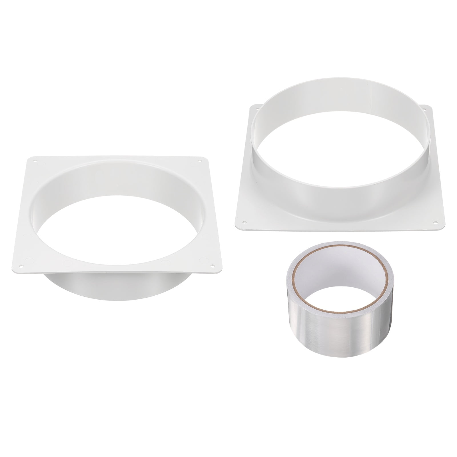 Uxcell 8" Duct Connector Flange, 2 Pack Plastic Straight Pipe Flange ...