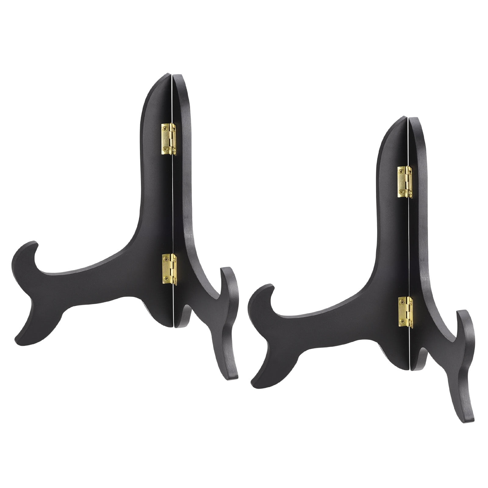 Uxcell 8" Easel Plate Holder, Wooden Folding Display Stand Black for ...