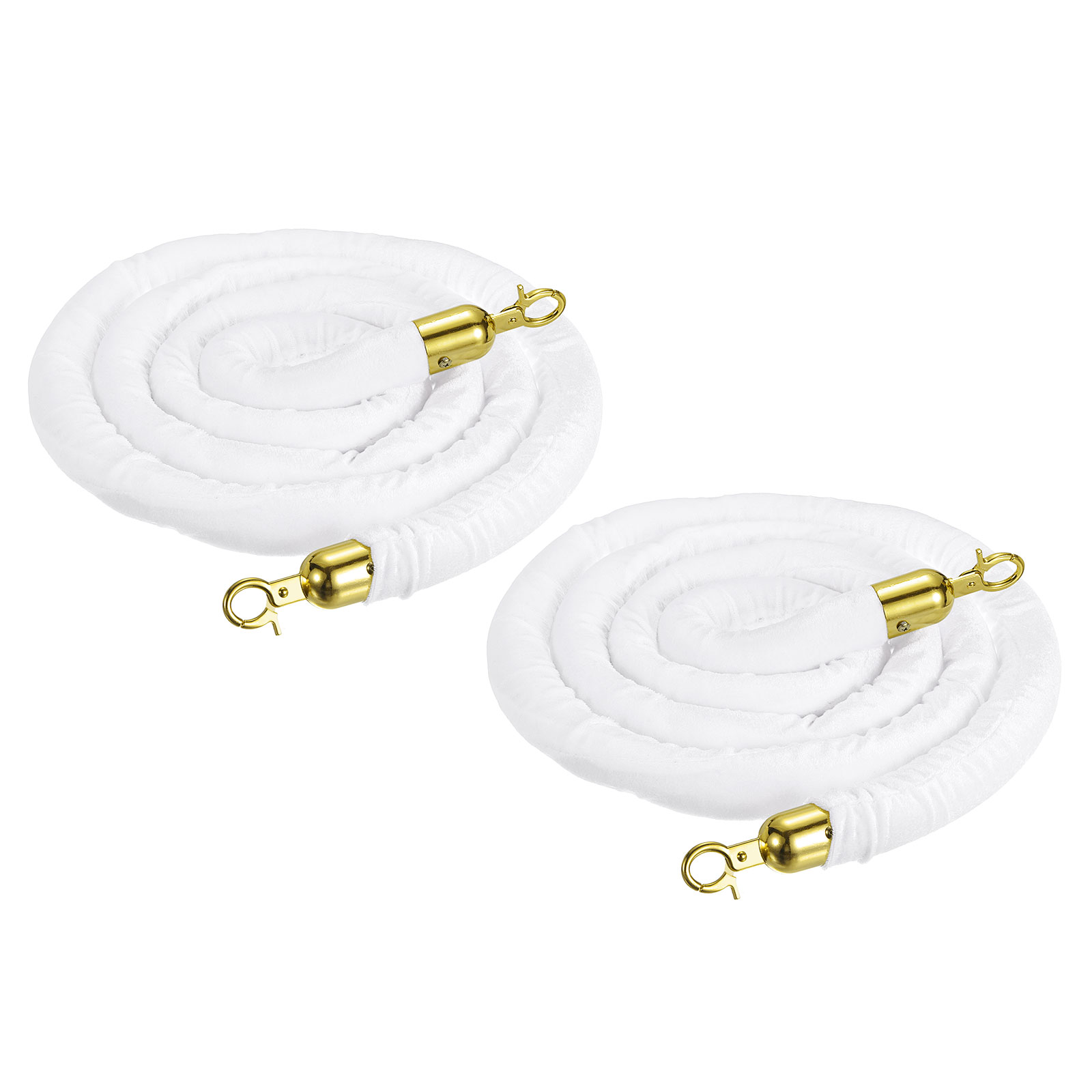 Uxcell 8 Feet White Velvet Stanchion Rope Crowd Control Barrier Rope ...