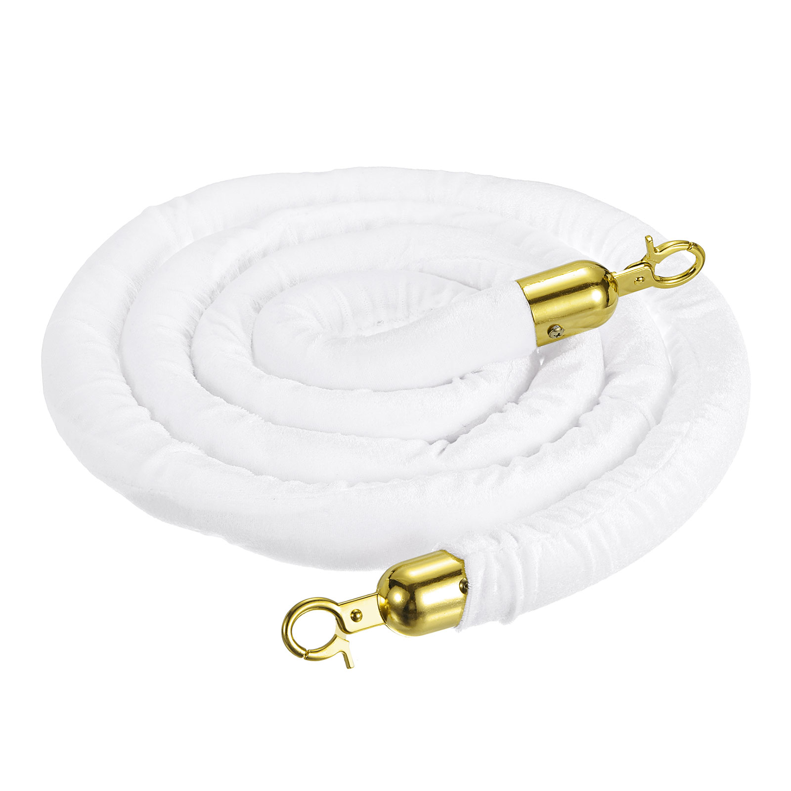 Uxcell 8 Feet White Velvet Stanchion Rope Crowd Control Barrier Rope ...