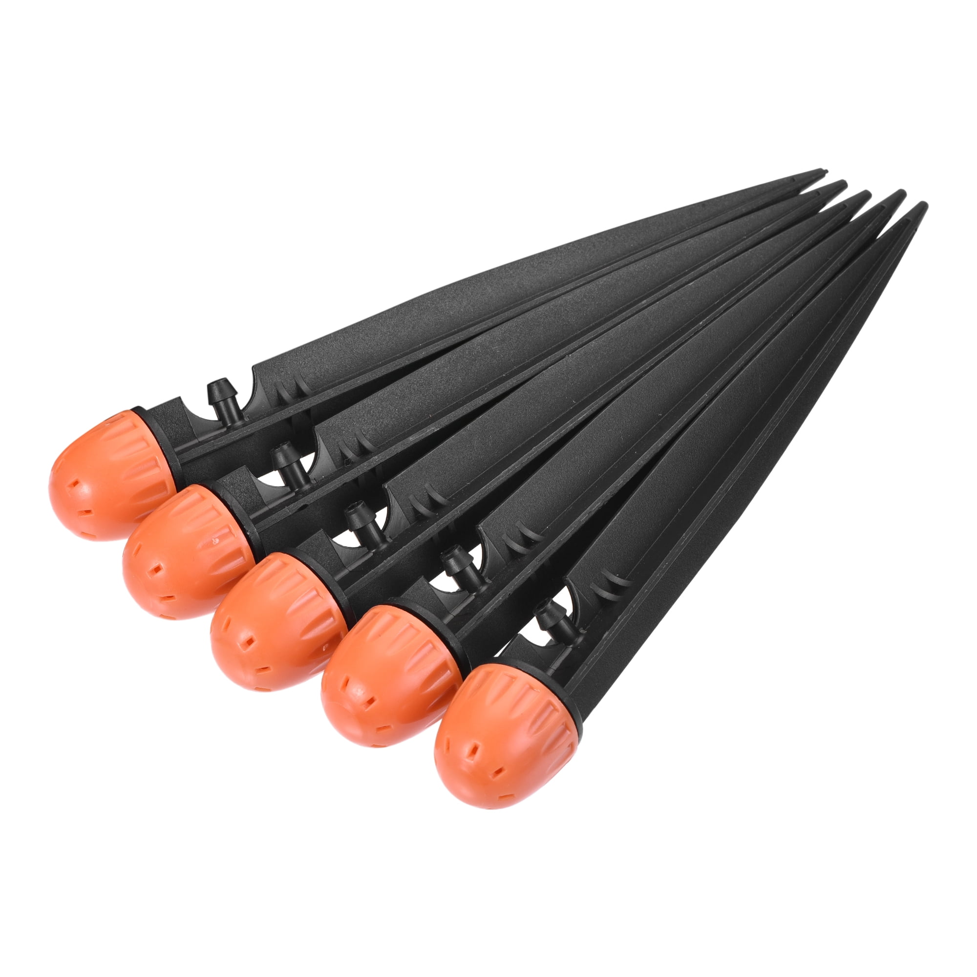 Uxcell 8 Holes Adjustable 360 Degree Drip Emitters Orange for 1/4" Tube ...