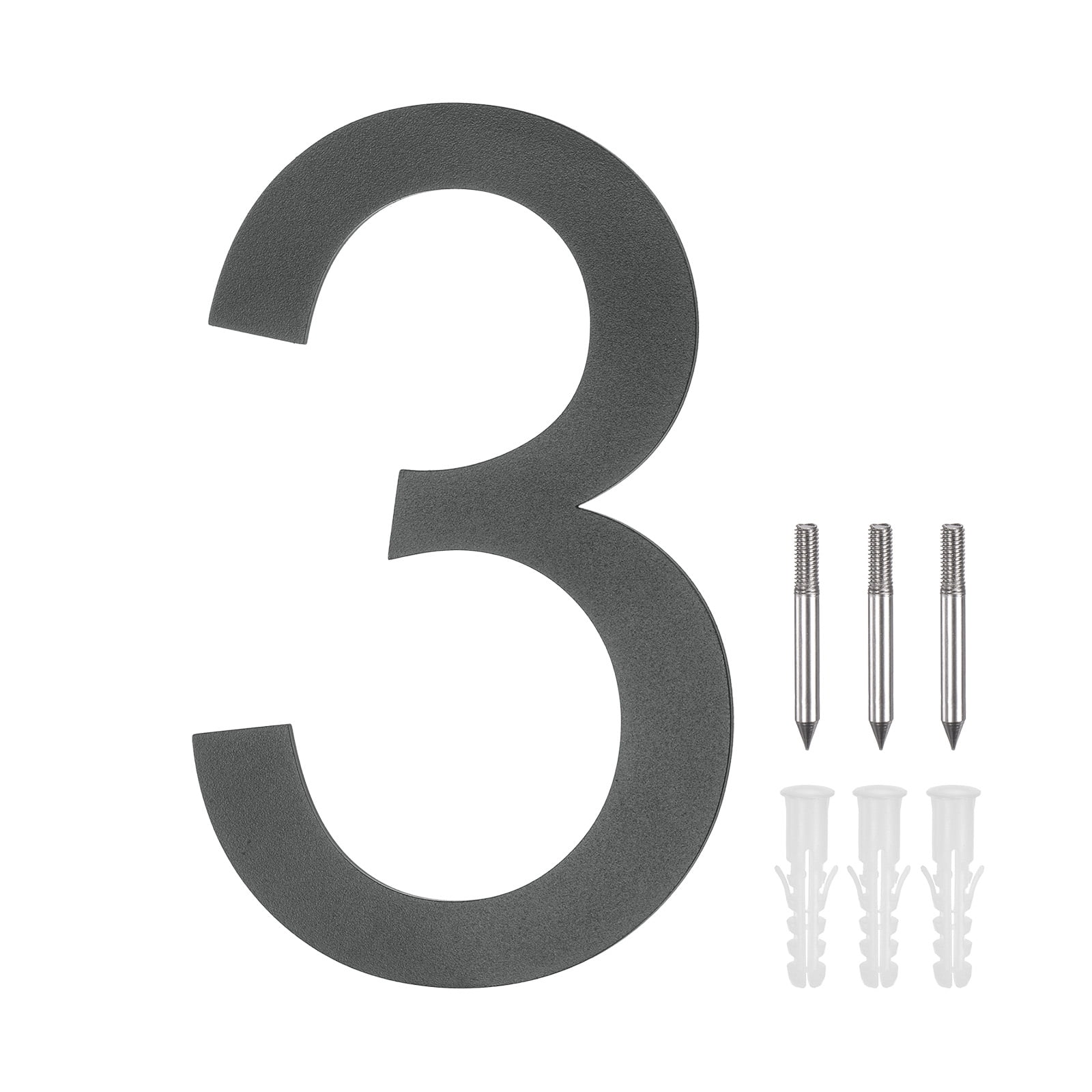 Uxcell 8 Inch 304 Stainless Steel Floating House Numbers, Modern House ...