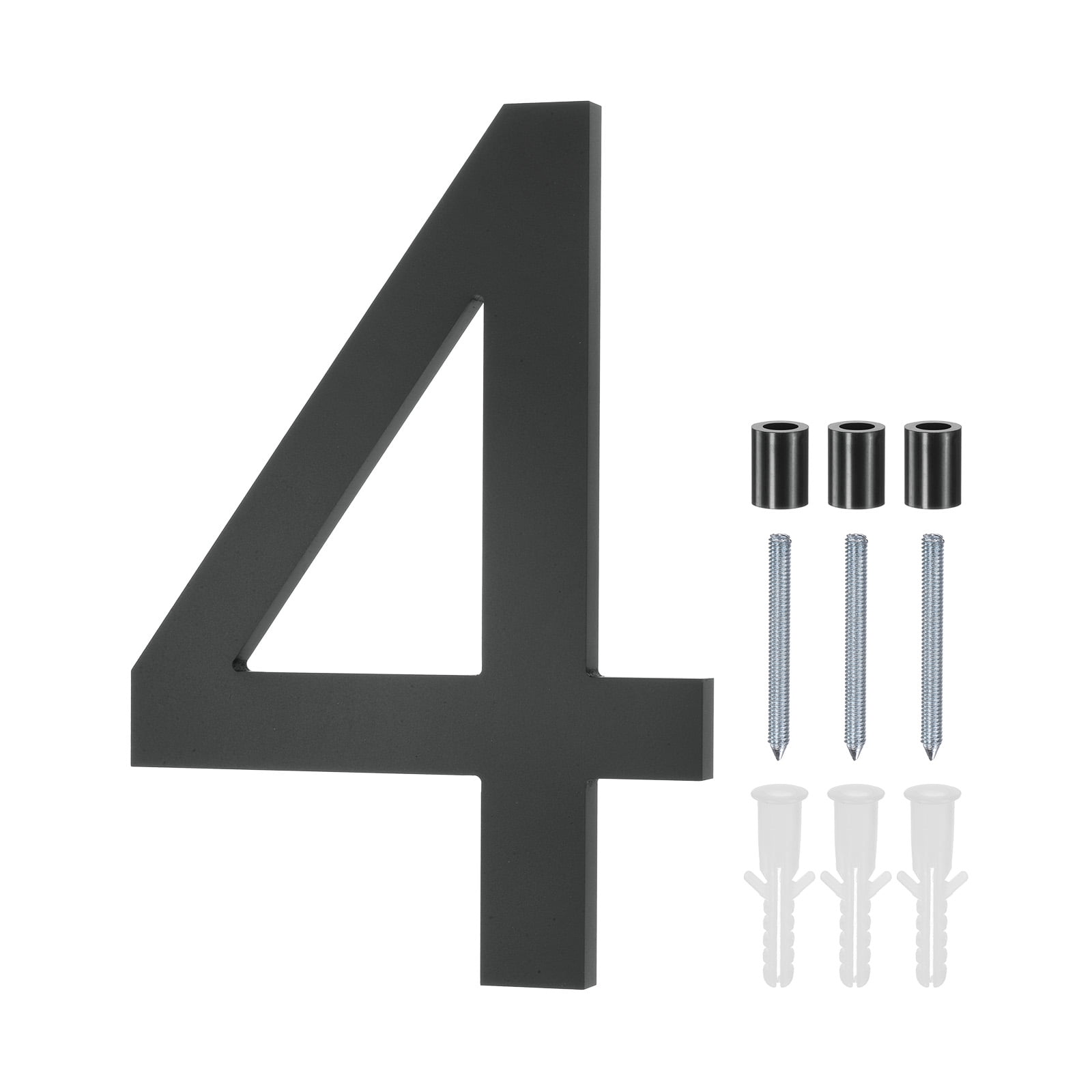 Uxcell 8 Inch Acrylic Floating House Numbers, Modern House Number 4 ...