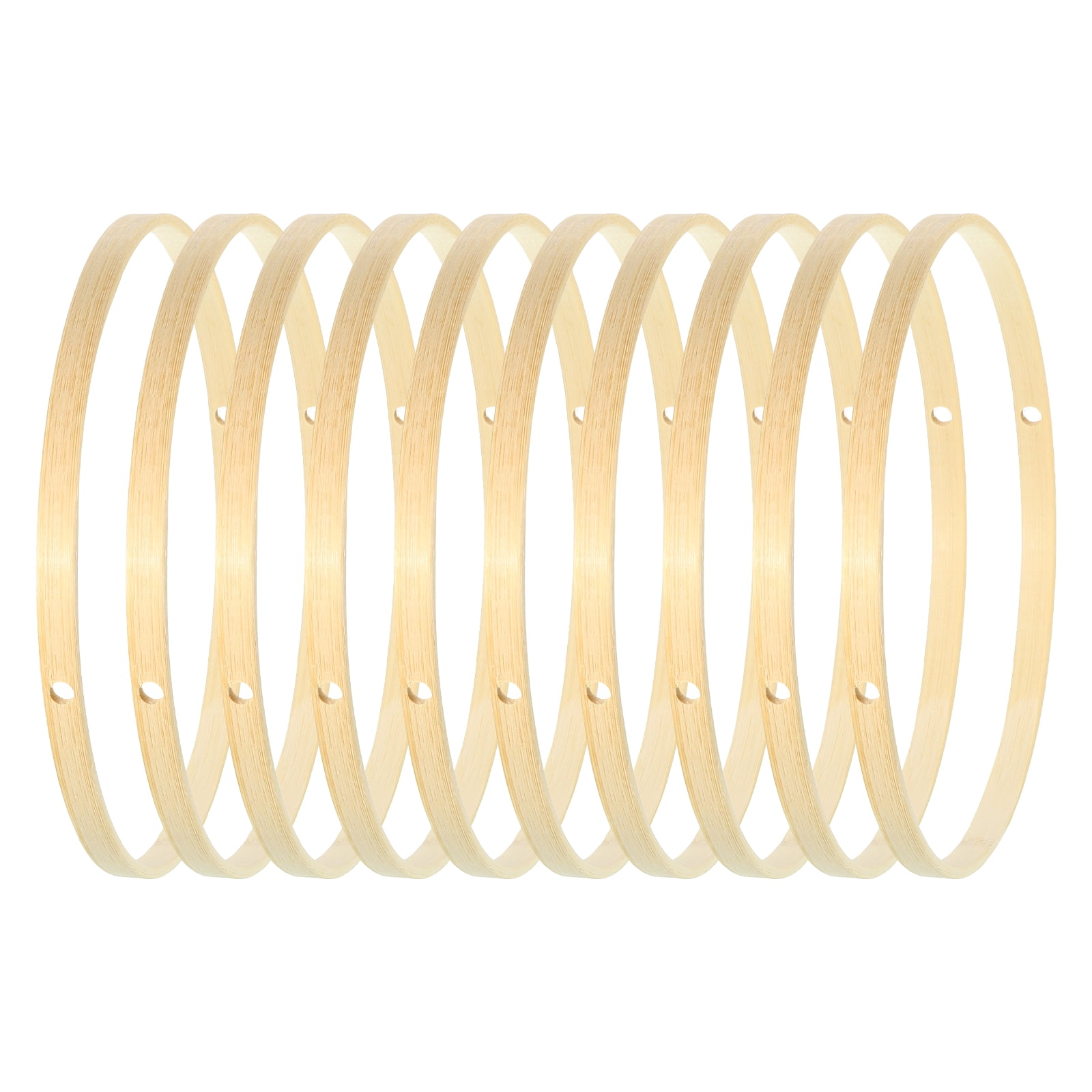 Uxcell 8 Inch Bamboo Macrame Floral Hoop Craft Rings for DIY Dream ...