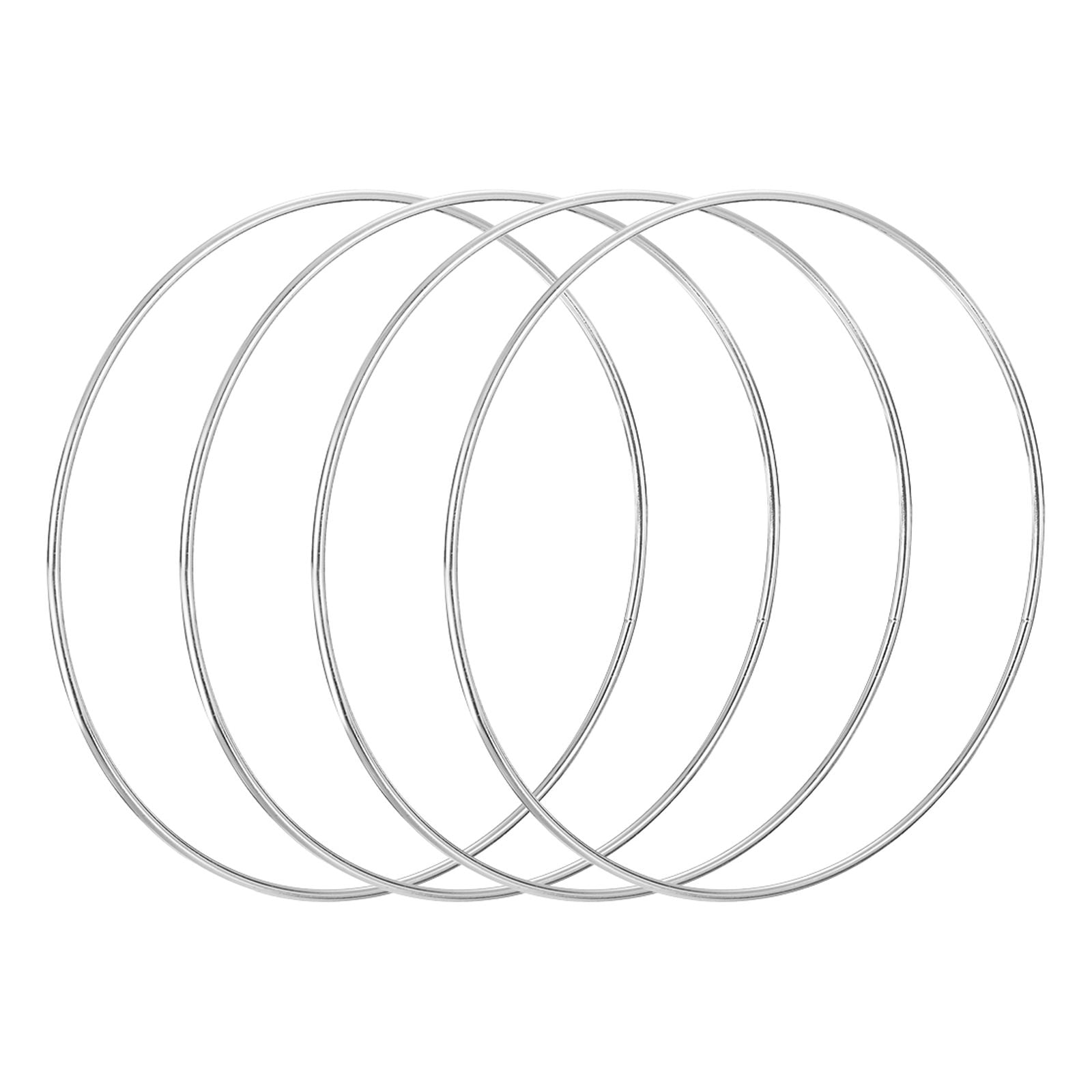 Uxcell 8 Inch Metal Floral Hoop Wreath Macrame Crafts Rings for DIY ...