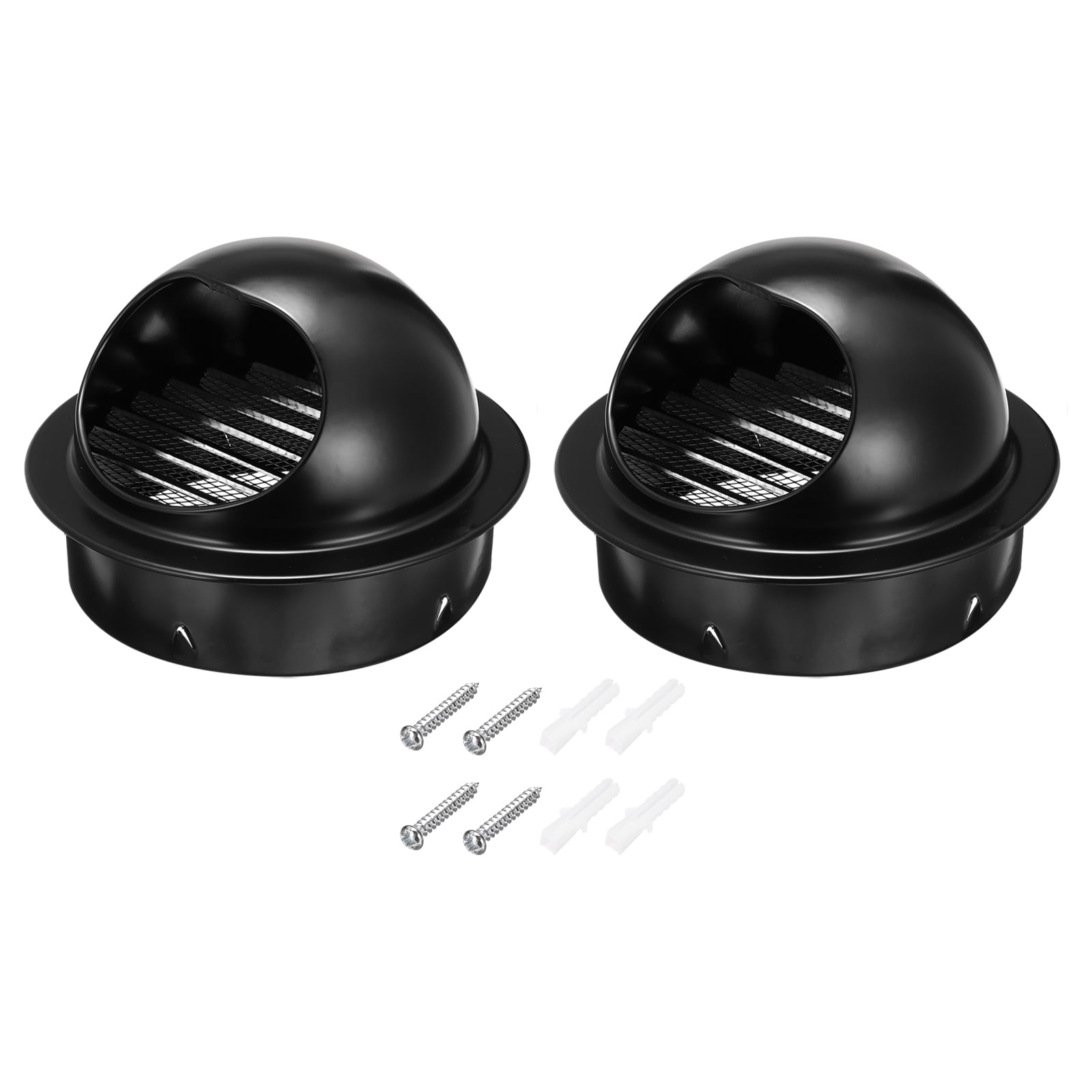 Uxcell Vent Round Cover, Exterior Wall Air Vent Louvered Soffit Vent ...