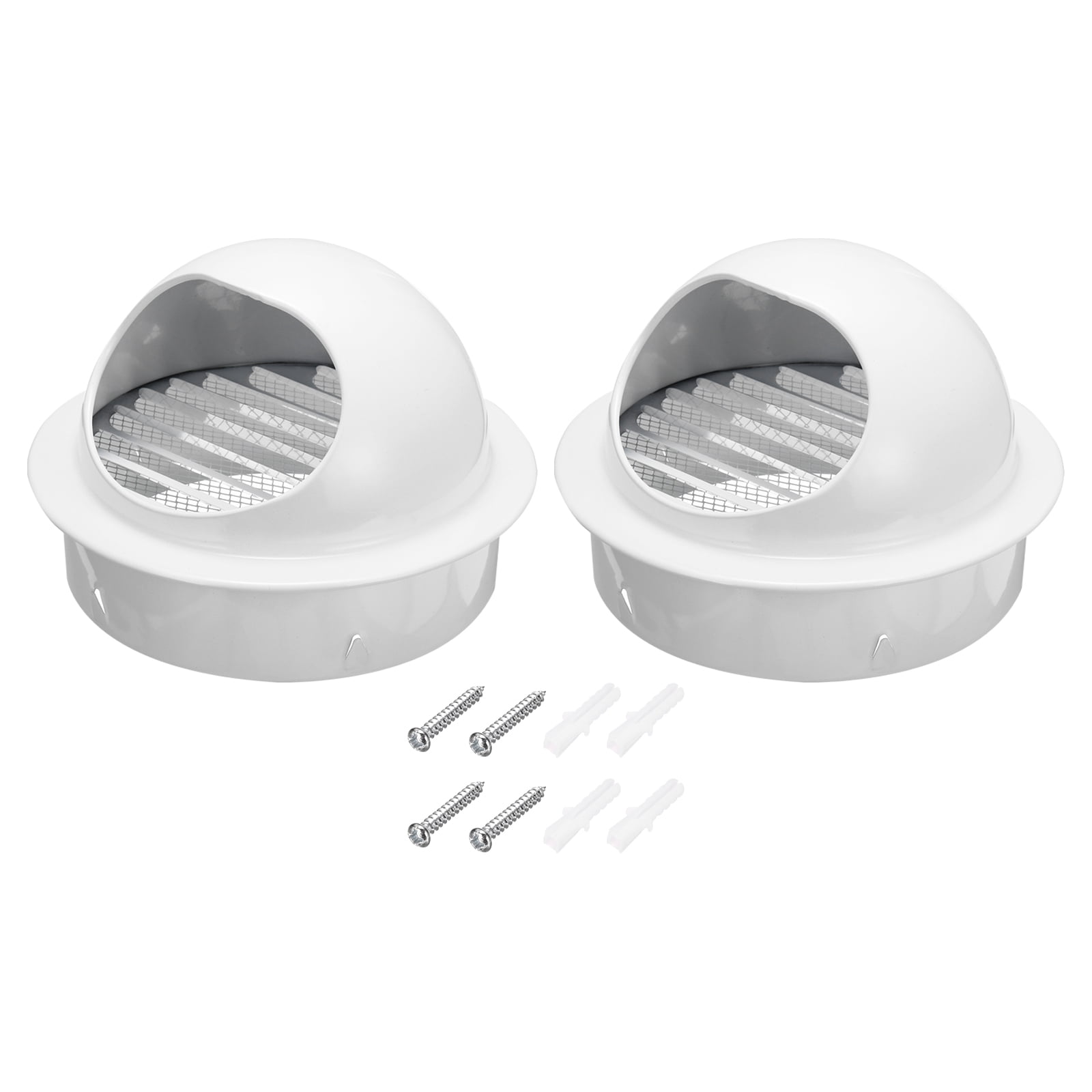 Uxcell Vent Round Cover, Exterior Wall Air Vent Louvered Soffit Vent ...