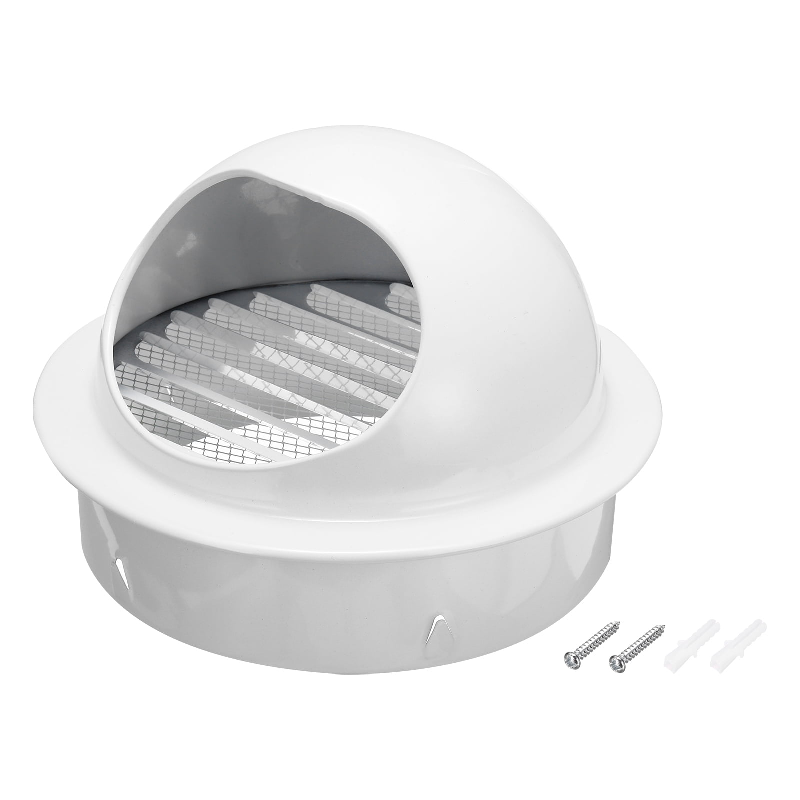 Uxcell Vent Round Cover, Exterior Wall Air Vent Louvered Soffit Vent ...
