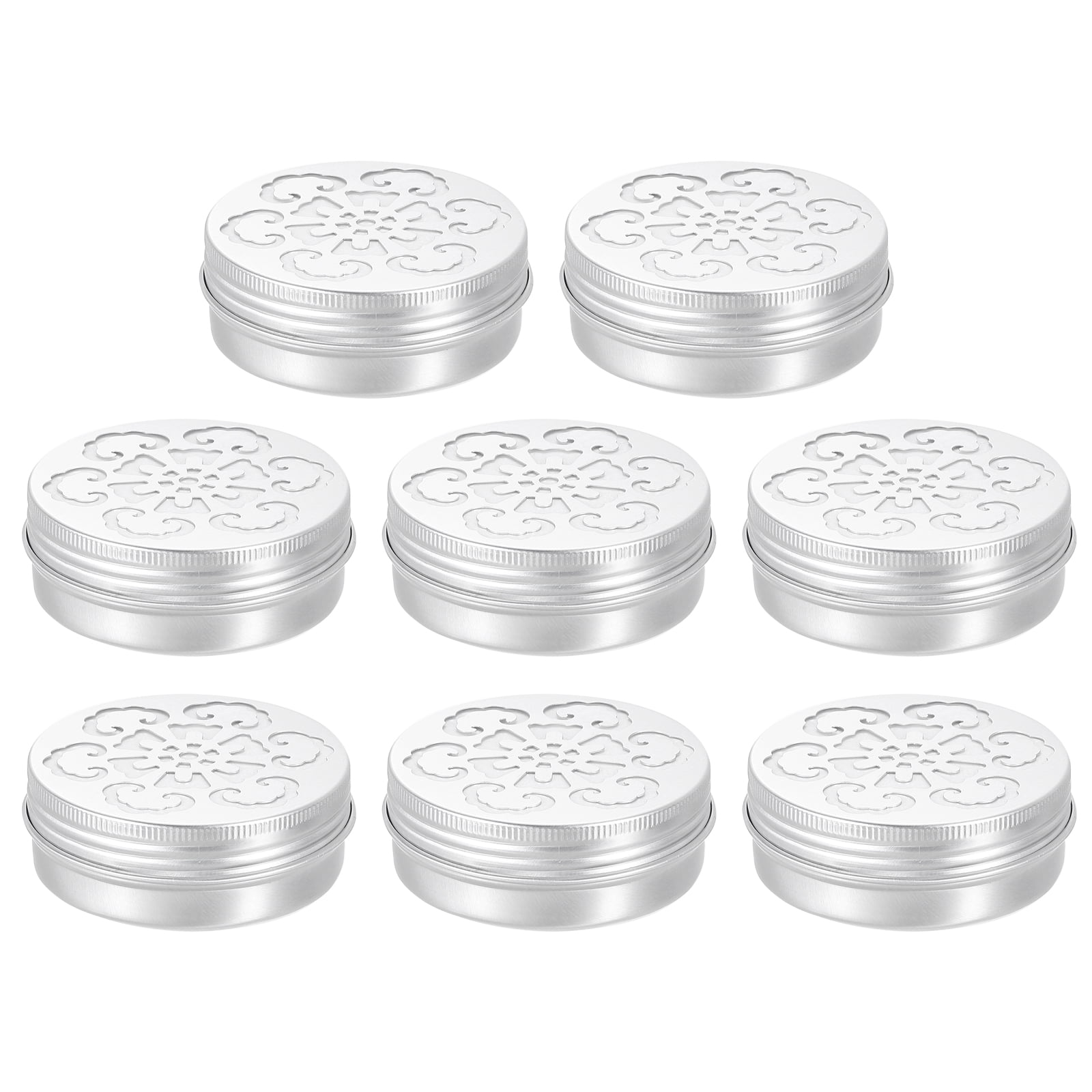 Uxcell 8 PCS Hollow Aluminium Tins 2oz/60ml Hollow Lids Containers ...