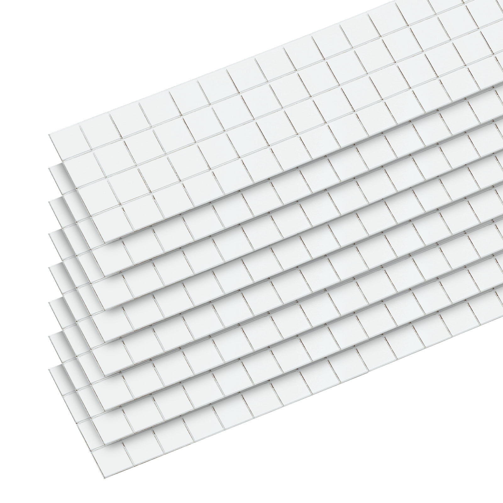 Uxcell 8 Pack 10 x 10mm Disco Tiles, Silver Self-Adhesive Glass Mirror ...