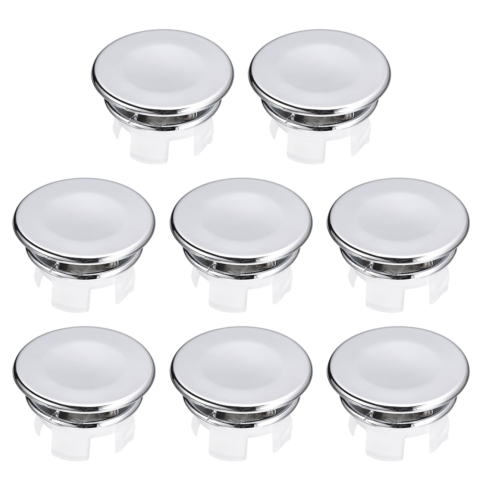 Uxcell 8 Pack 23.5mm Sink Trim Overflow Cover Ring Double Layer Hole ...