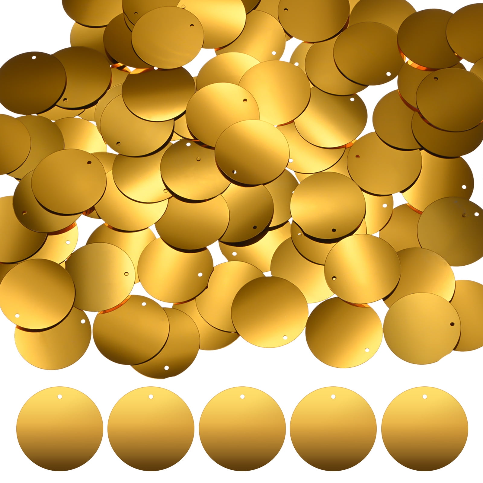 Uxcell 8-Pack 30 mm Flat Round Loose Sequins Paillettes for Crafts for ...