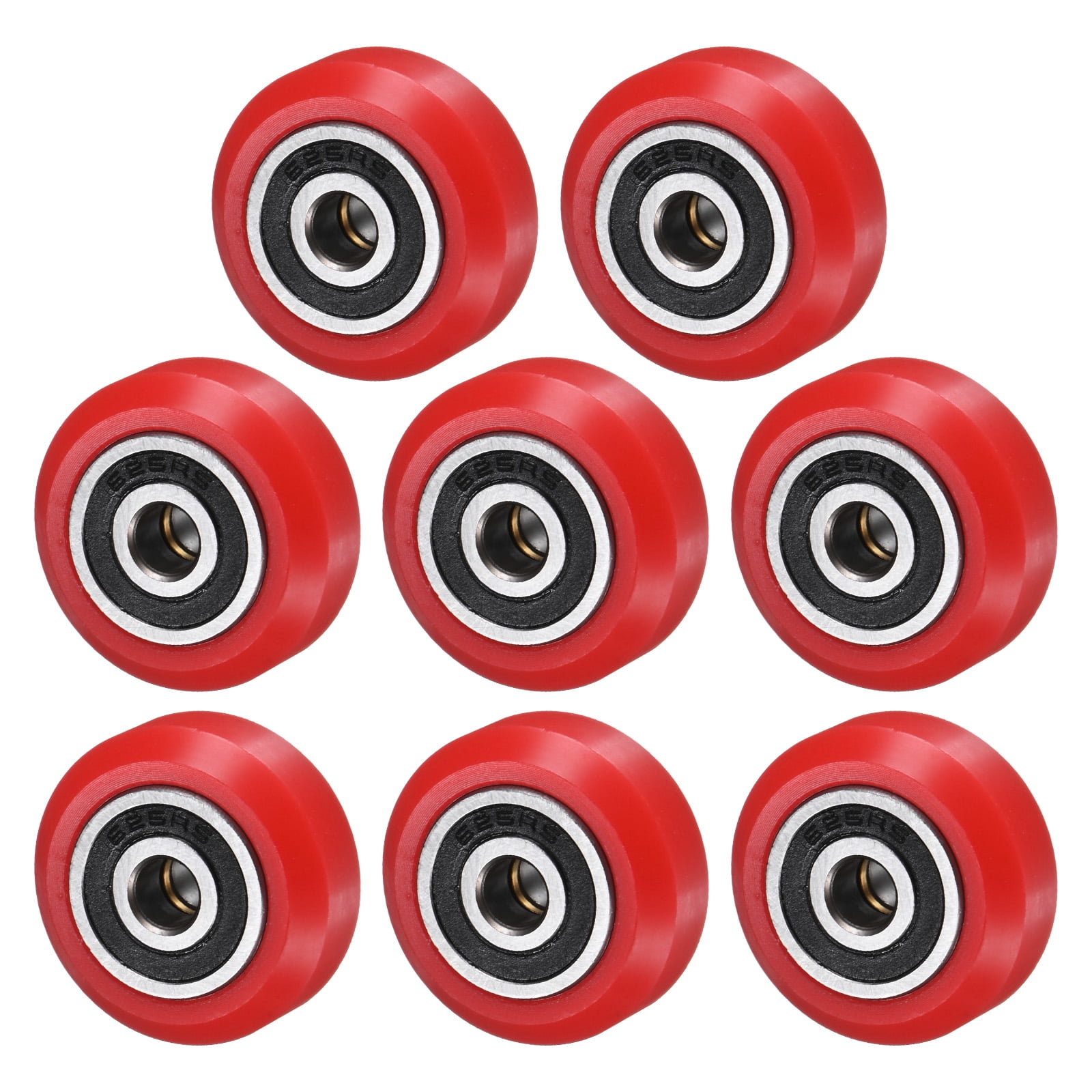 Uxcell 8-Pack 3D Printer Rollers V Slot, 24mm POM Pulley Wheels 625RS ...