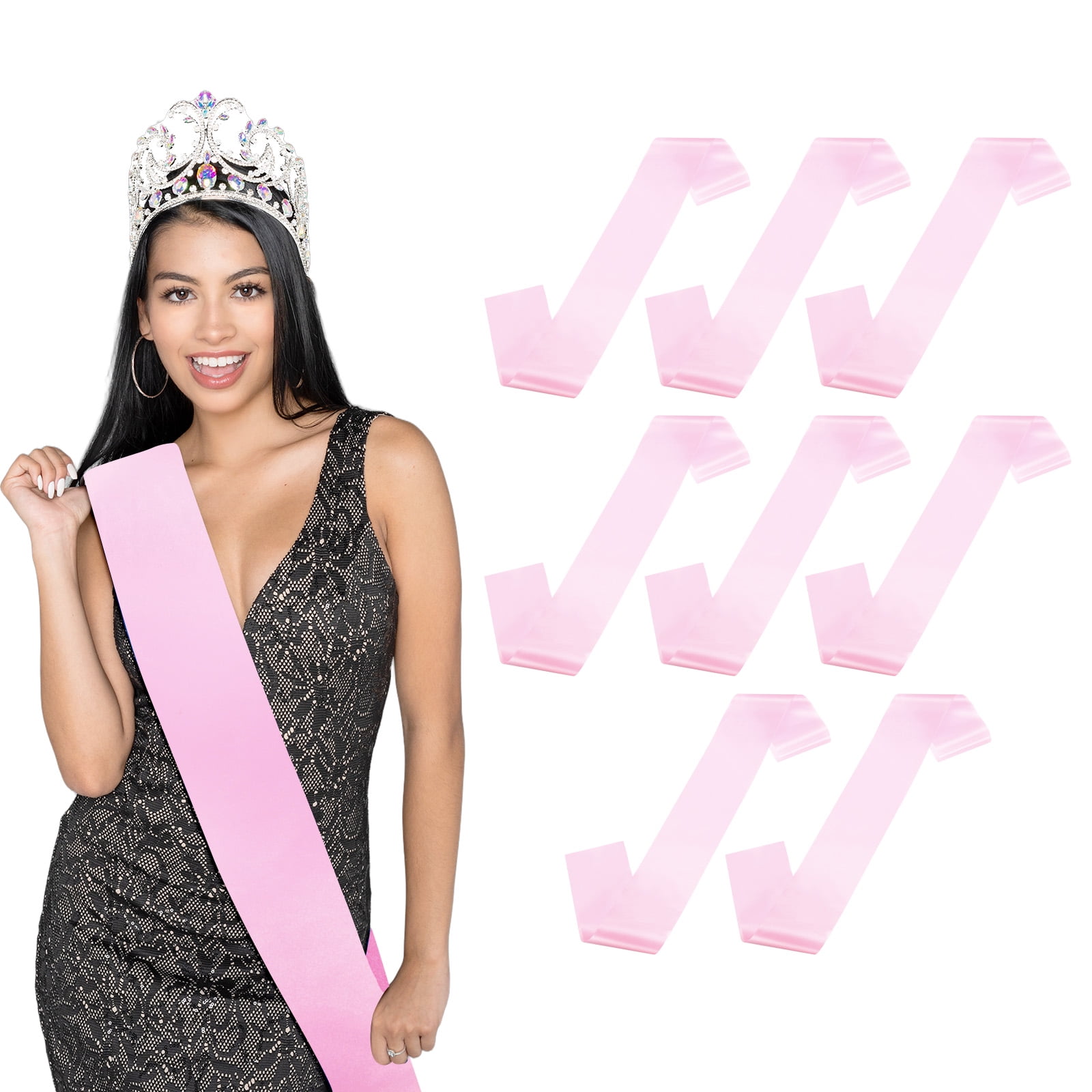Uxcell 8-Pack Blank Satin Sash, 3.8"/95mm Party Accessory Sashes for ...