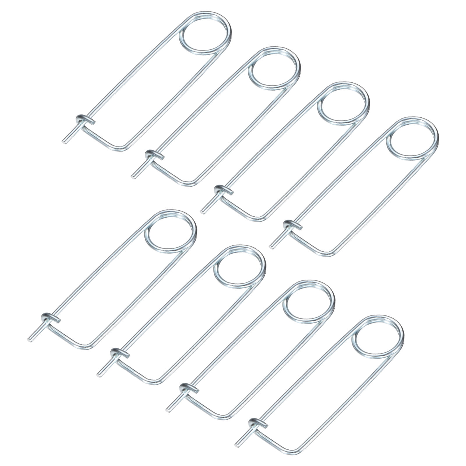 Uxcell 8-Pack Brooch Shape Cotter Safety Pin, M2x45mm Spring Steel Pins ...