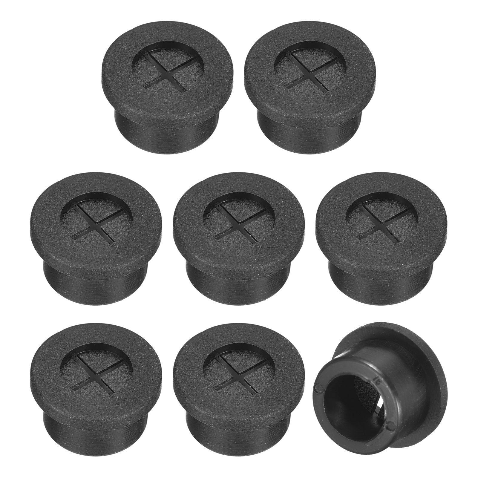 Uxcell 8 Pack Cable Cord Grommet, 5/8 Inch Desk Grommet Flexible Rubber Grommets, Black ...