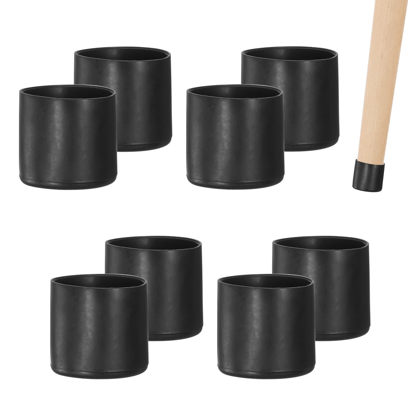Uxcell 8-Pack Chair Leg Caps, 1-1/8 Inch(28mm) PVC Chair Leg Floor ...
