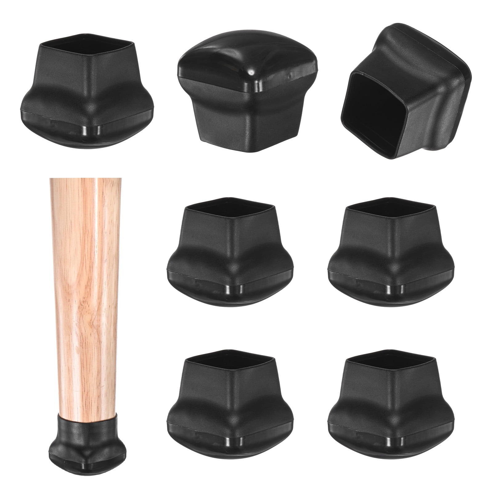 Uxcell 8-Pack Chair Leg Floor Protectors, 1"-1.25" Elastic Rubber and ...