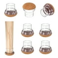 Uxcell 8-Pack Chair Leg Floor Protectors, 1"-1.25" Silicone Cups Round ...