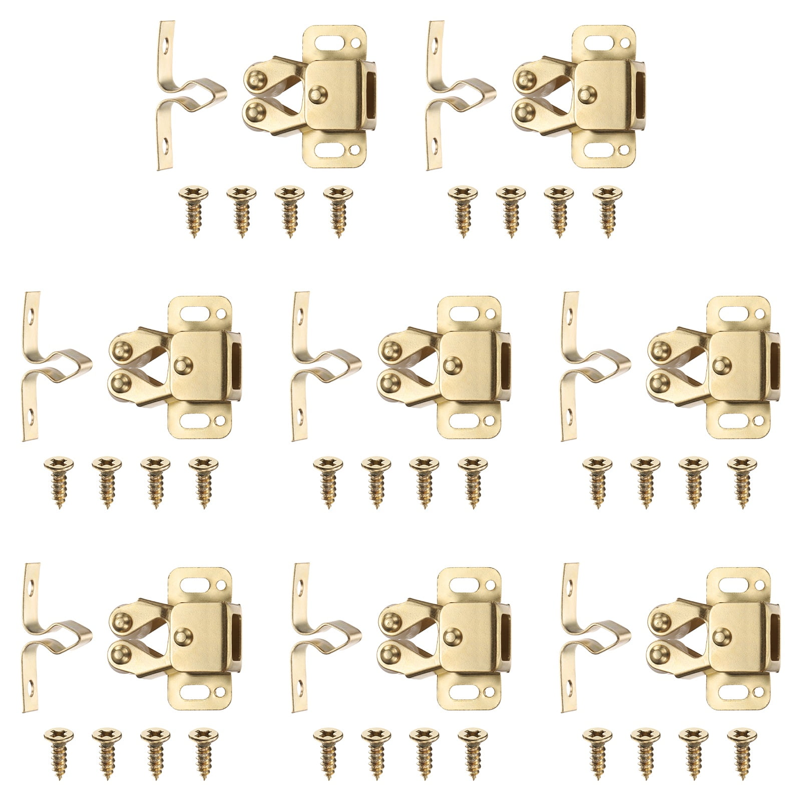 Uxcell 8-Pack Double Roller Cabinet Latch, Built-In Spring Cabinet ...