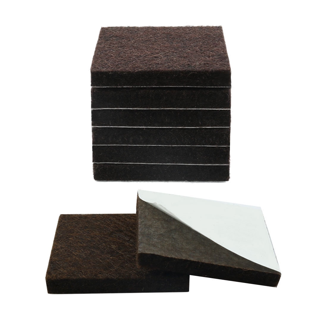 Uxcell 8 Pack Felt Furniture Pad Square 1" Feet Floor Protector, Wood ...