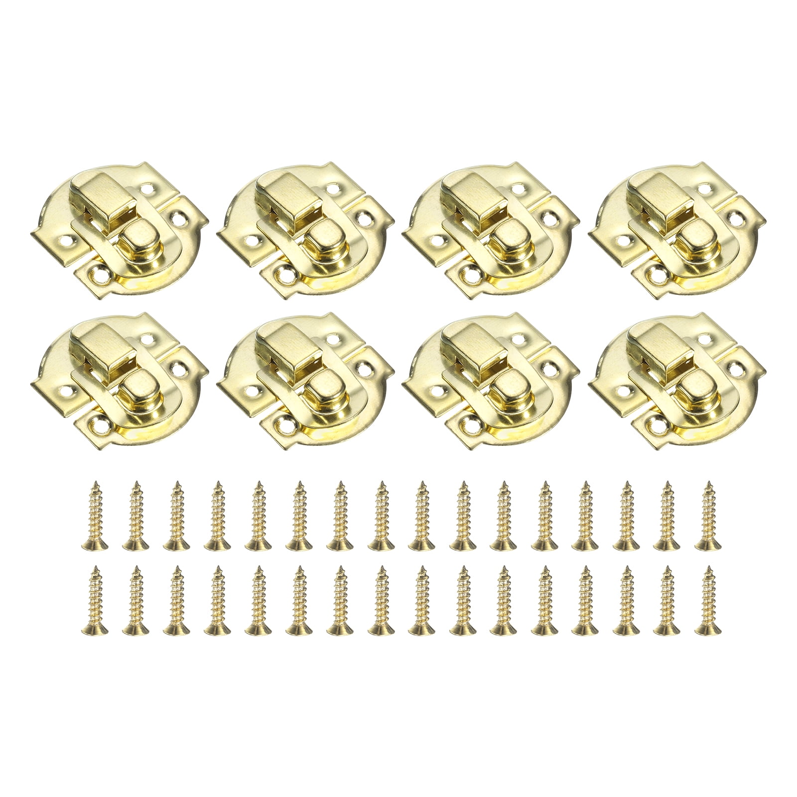 Uxcell 8 Pack Hasp Clasp Latch Lock, 29 x 27mm Decorative Retro Toggle ...