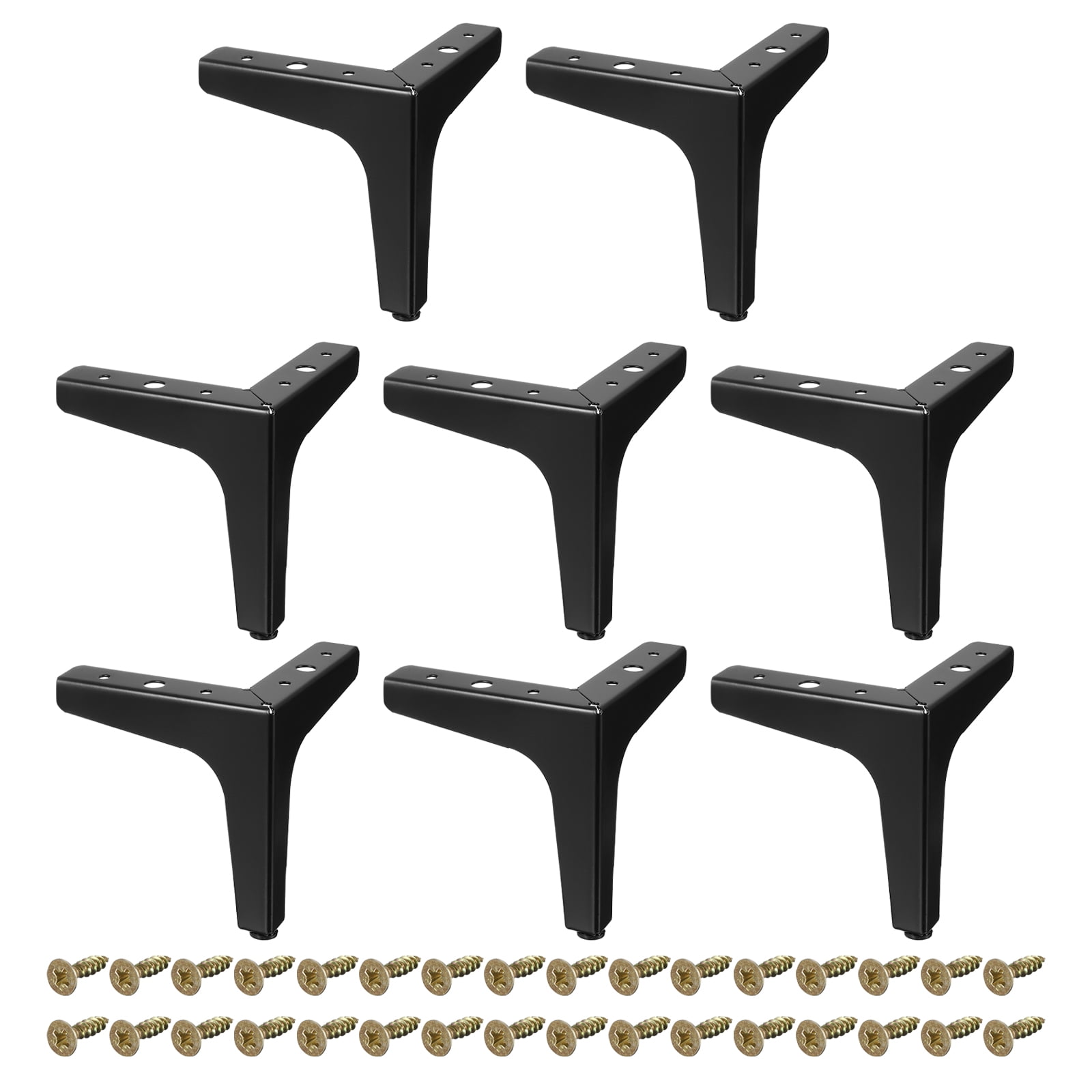 Uxcell 8 Pack Iron Furniture Leg, 5inch Furniture Feet Replacement for ...