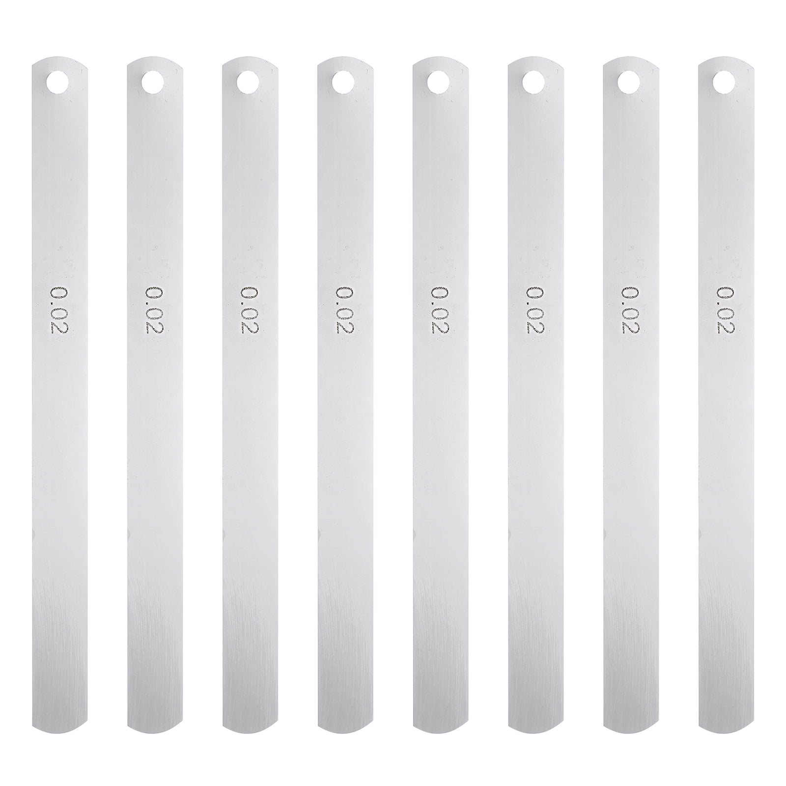 Uxcell 8 Pack Metric Steel Feeler Gauge, 0.02mm Thickness Filler Gauge, Offset Valves, Guitar ...