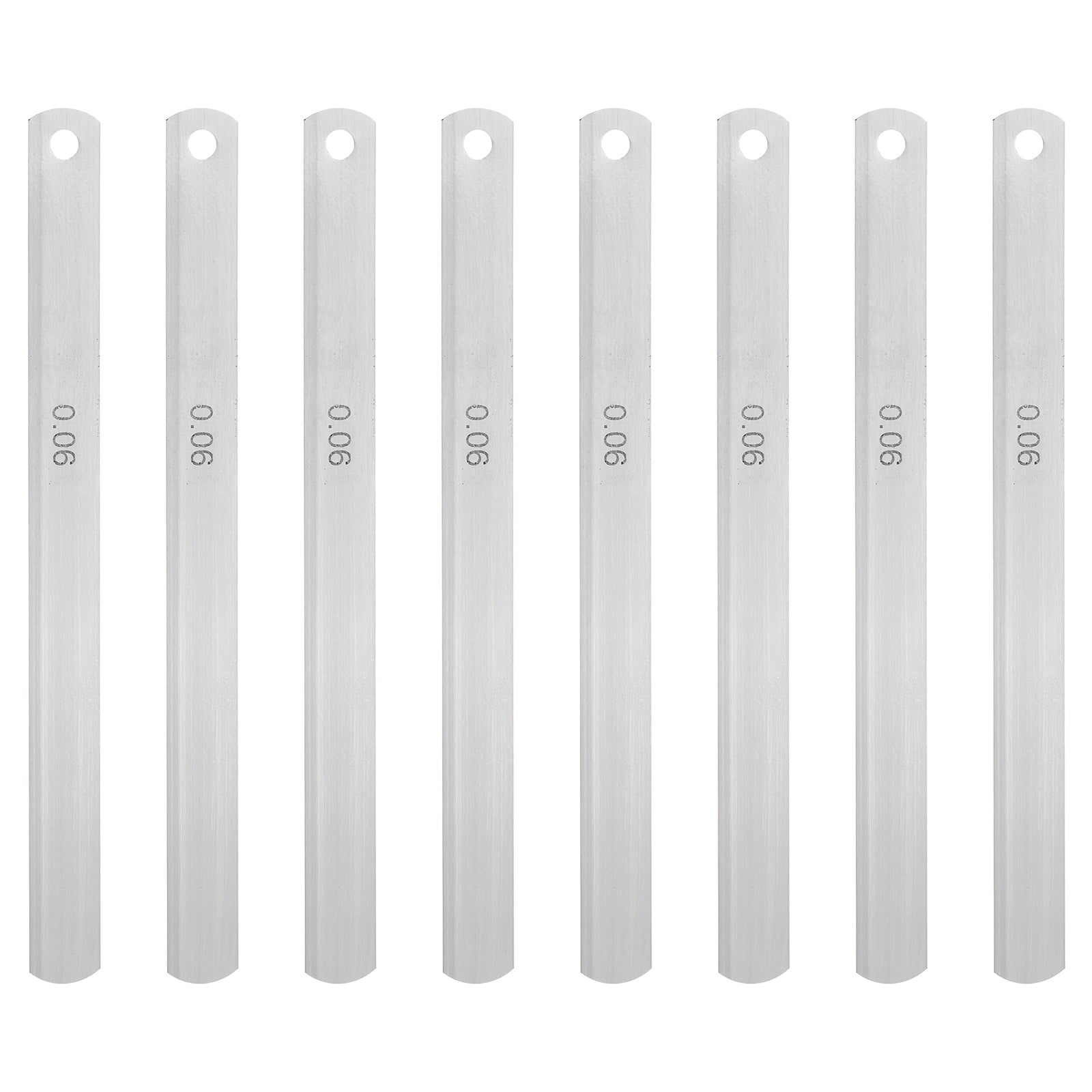 Uxcell 8 Pack Metric Steel Feeler Gauge, 0.06mm Thickness Filler Gauge ...