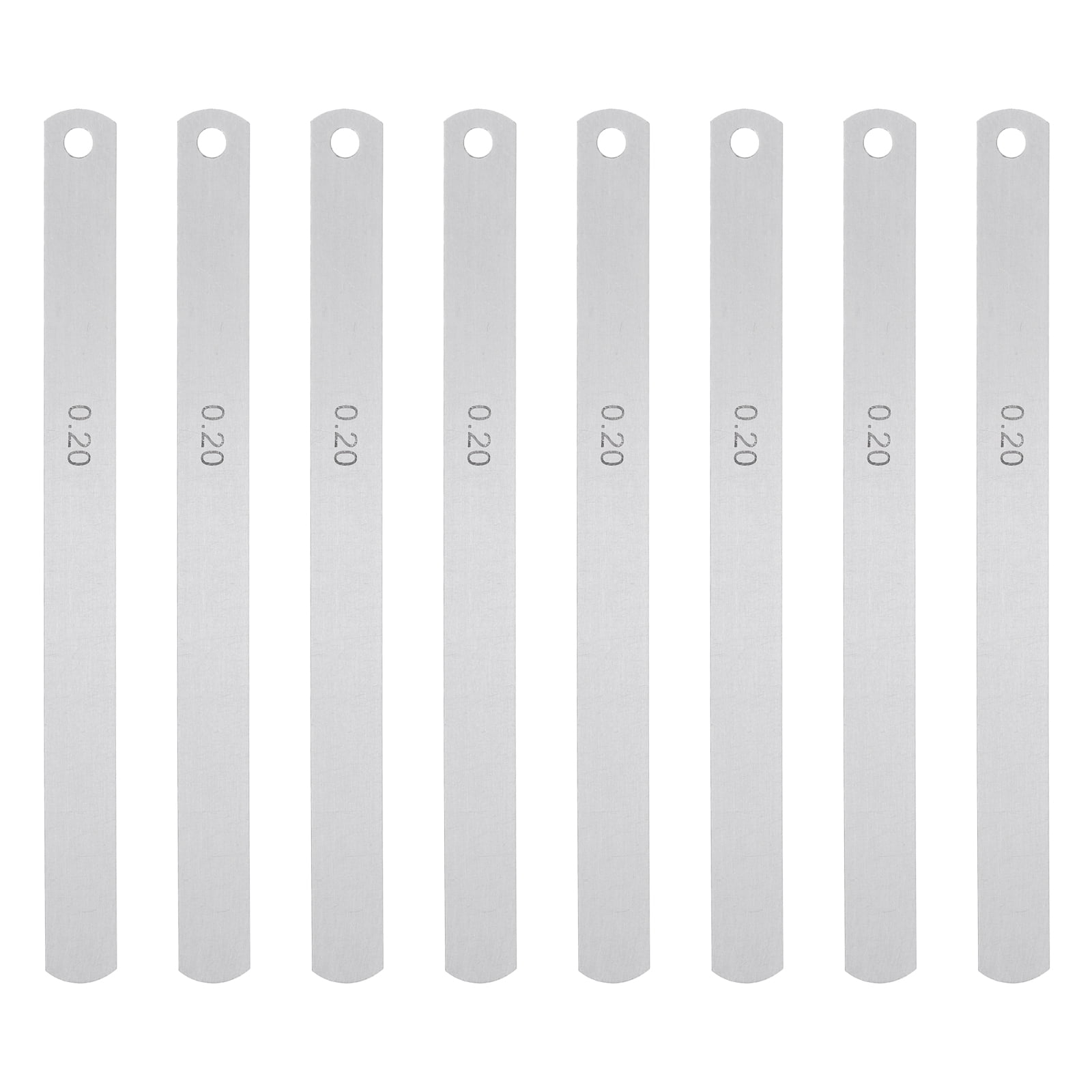 Uxcell 8 Pack Metric Steel Feeler Gauge, 0.2mm Thickness Filler Gauge ...