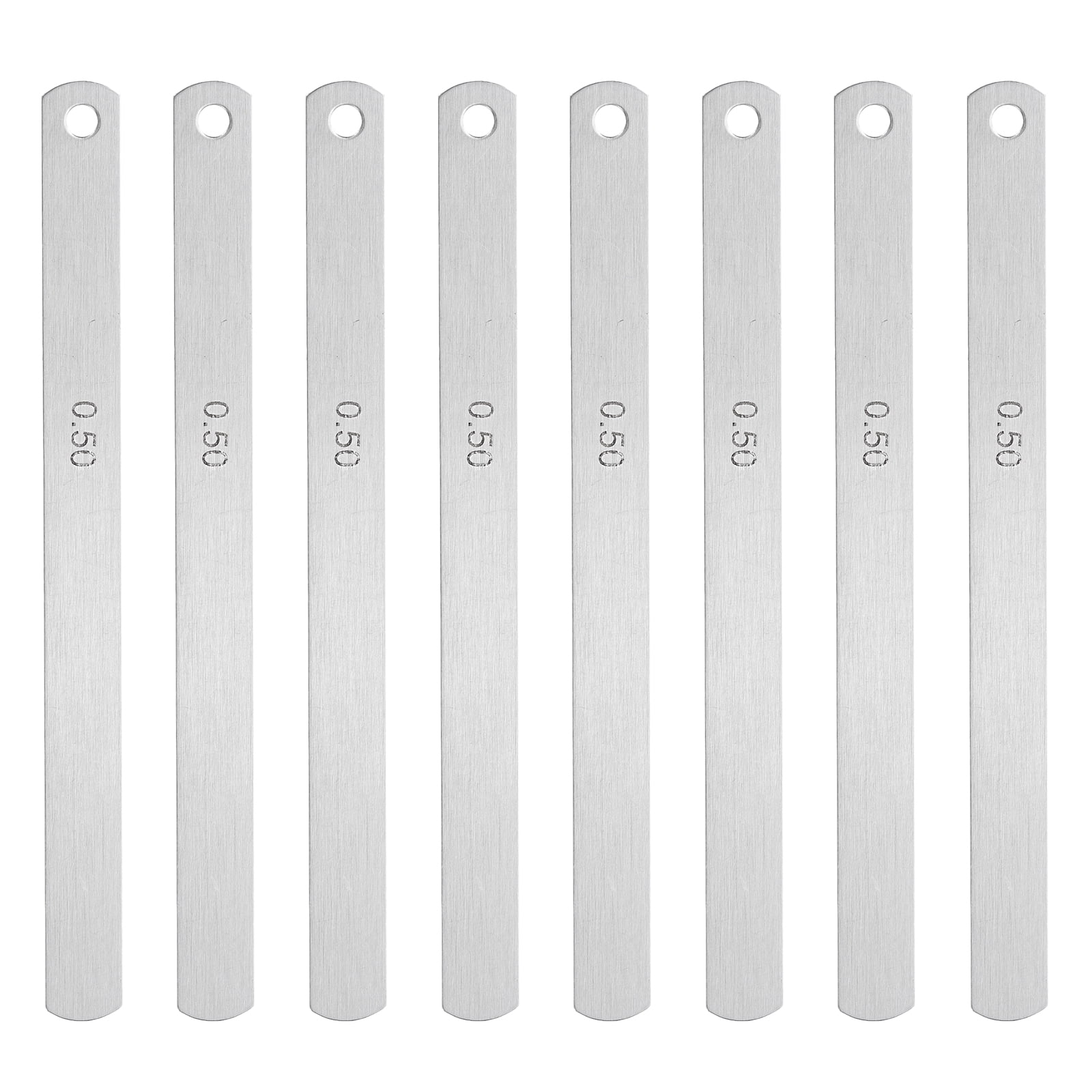 Uxcell 8 Pack Metric Steel Feeler Gauge, 0.5mm Thickness Filler Gauge ...