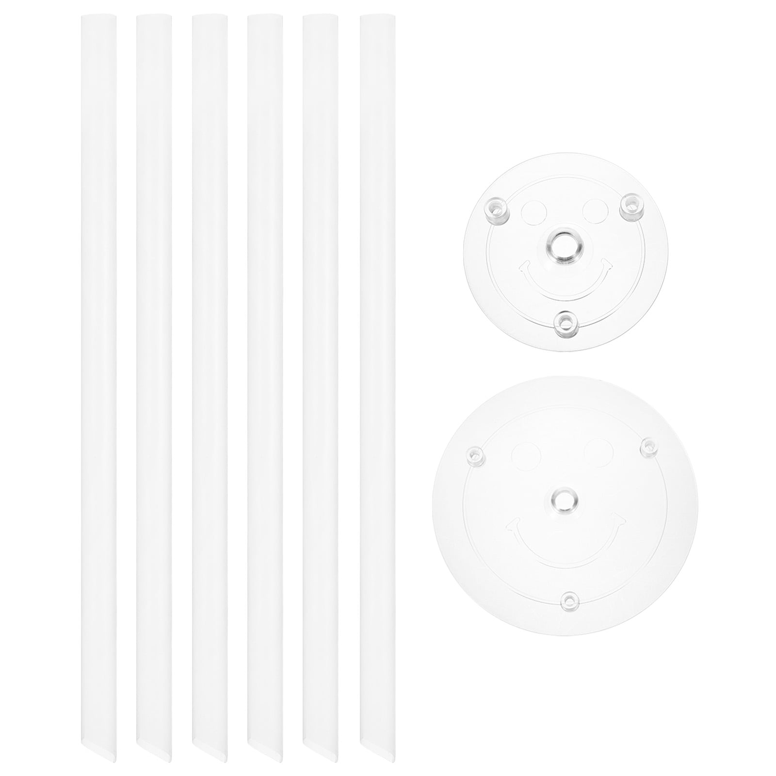 Uxcell 8 Pack Plastic Cake Dowel Rods, 2 Cake Separator Plates 6 Cake ...