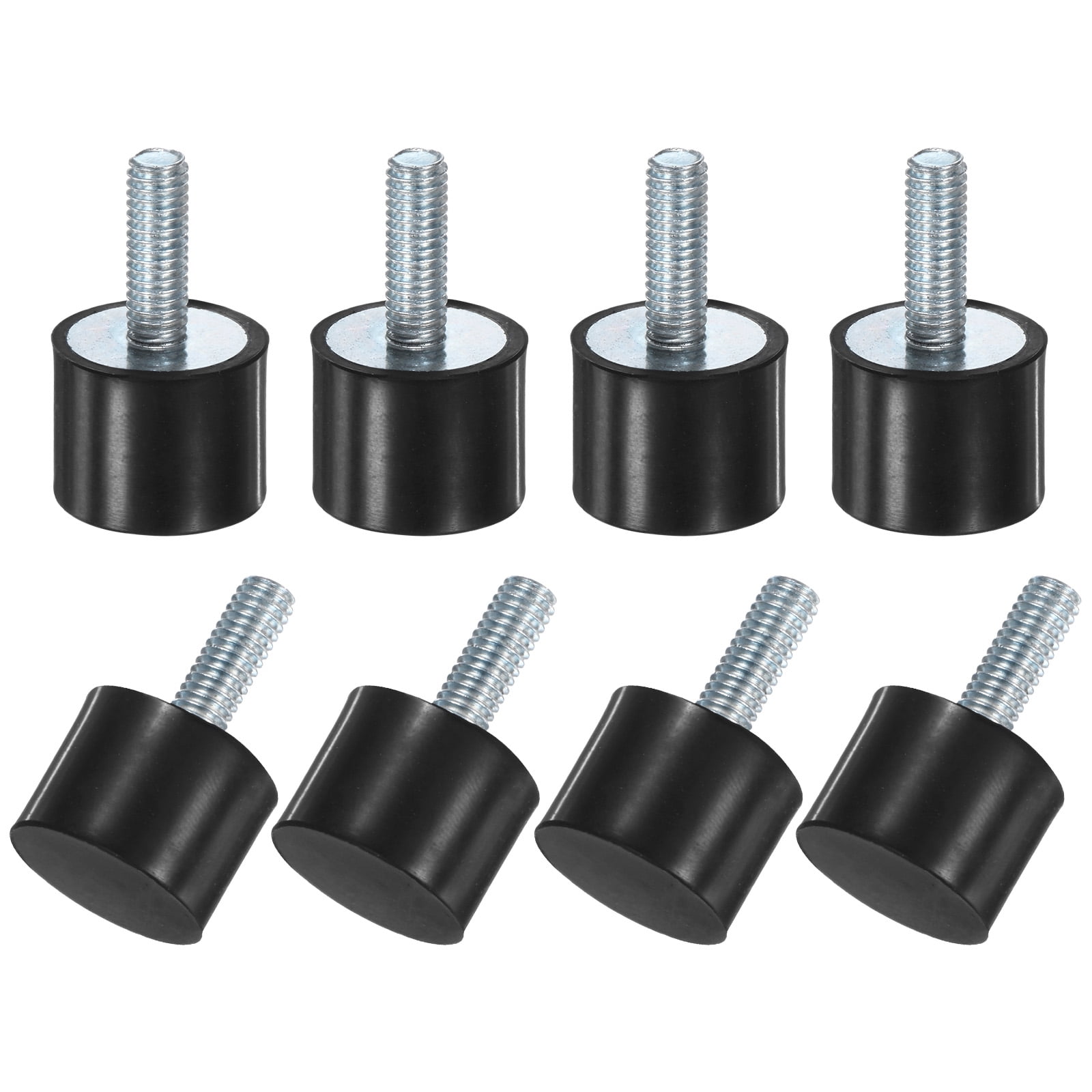 Uxcell 8-Pack Rubber Mounts with M6 x 18mm Studs Male D20mmxH15mm ...