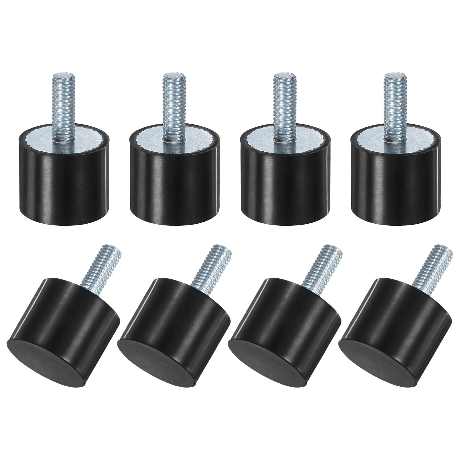 Uxcell 8-Pack Rubber Mounts with M8 x 23mm Studs Male D30mmxH25mm ...