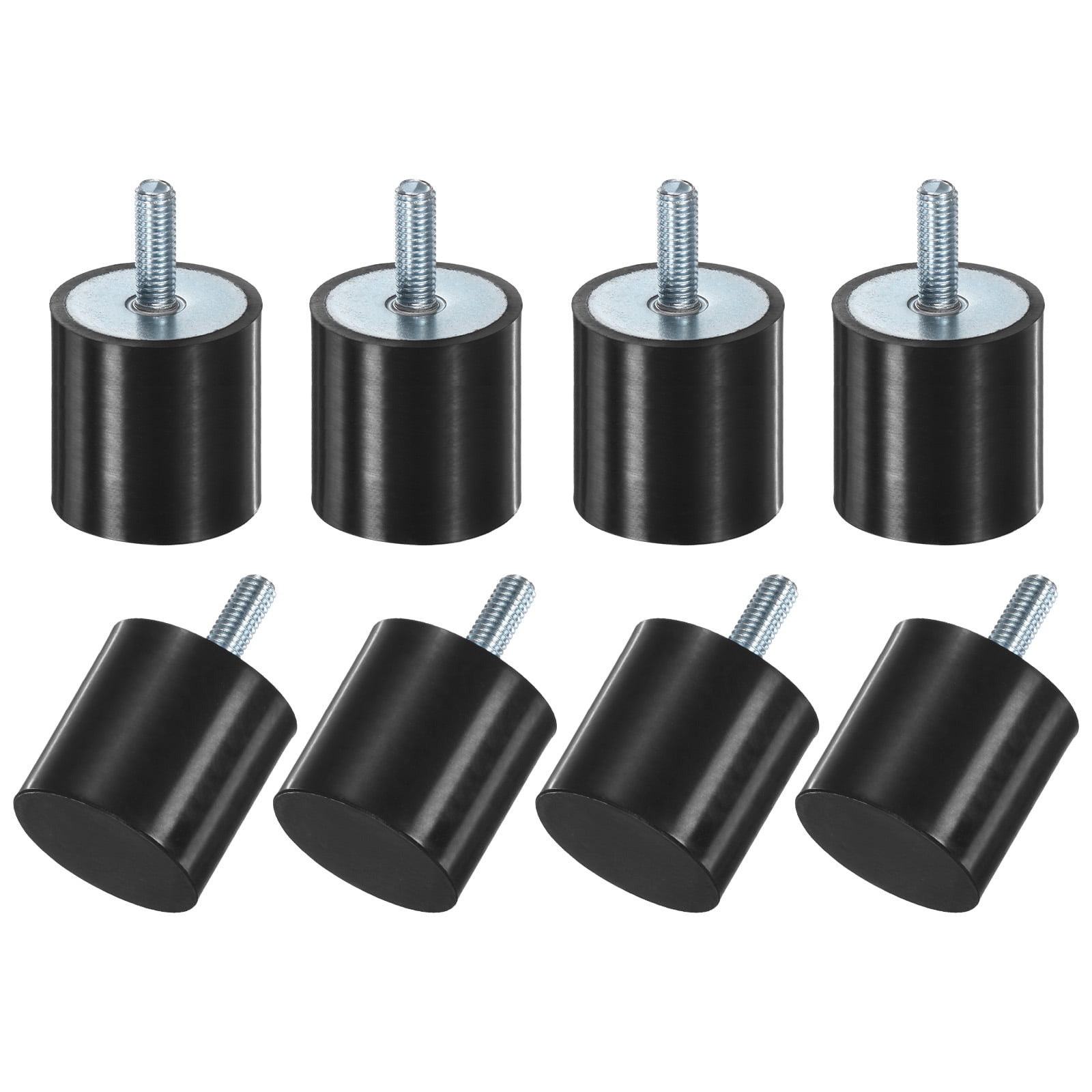Uxcell 8-Pack Rubber Mounts with M8 x 23mm Studs Male D40mmxH40mm ...