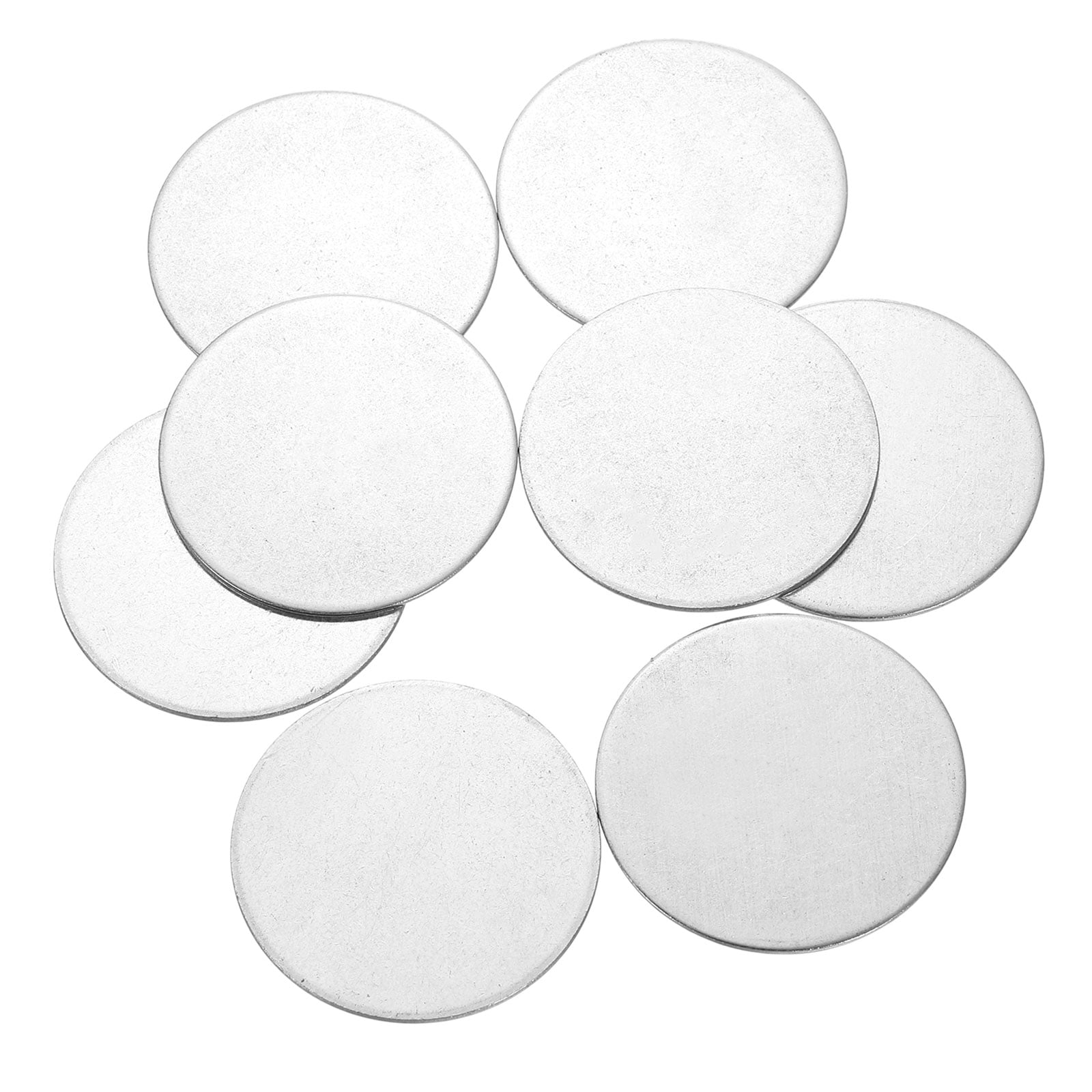 Uxcell 8 Pack Stainless Steel Disc, 1 13/32"(36mm) Dia 0.04"(1.1mm ...