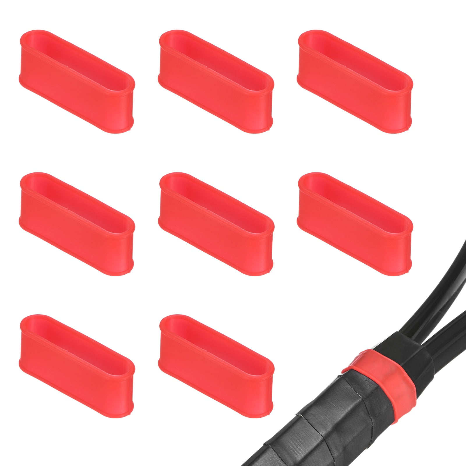 Uxcell 8-Pack Tennis Racket Silicone Rings, Non-Slip Racket Rubber Ring ...