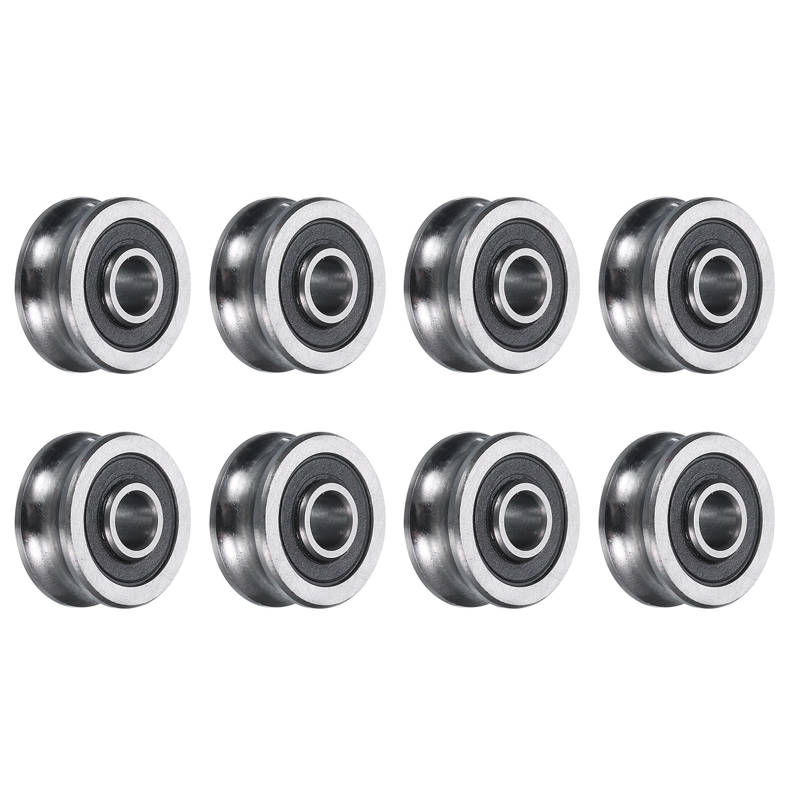 Uxcell 8 Packs SG10 U Groove Track Guide Bearing 4x13x6mm U Groove ...
