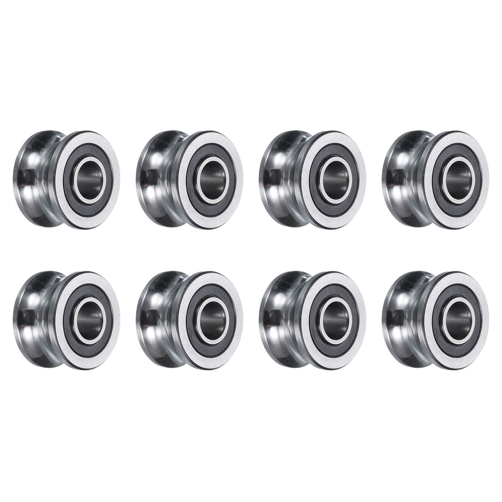 Uxcell 8 Packs SG22 U Groove Track Guide Bearing 8x22.5x14.5mm U Groove ...